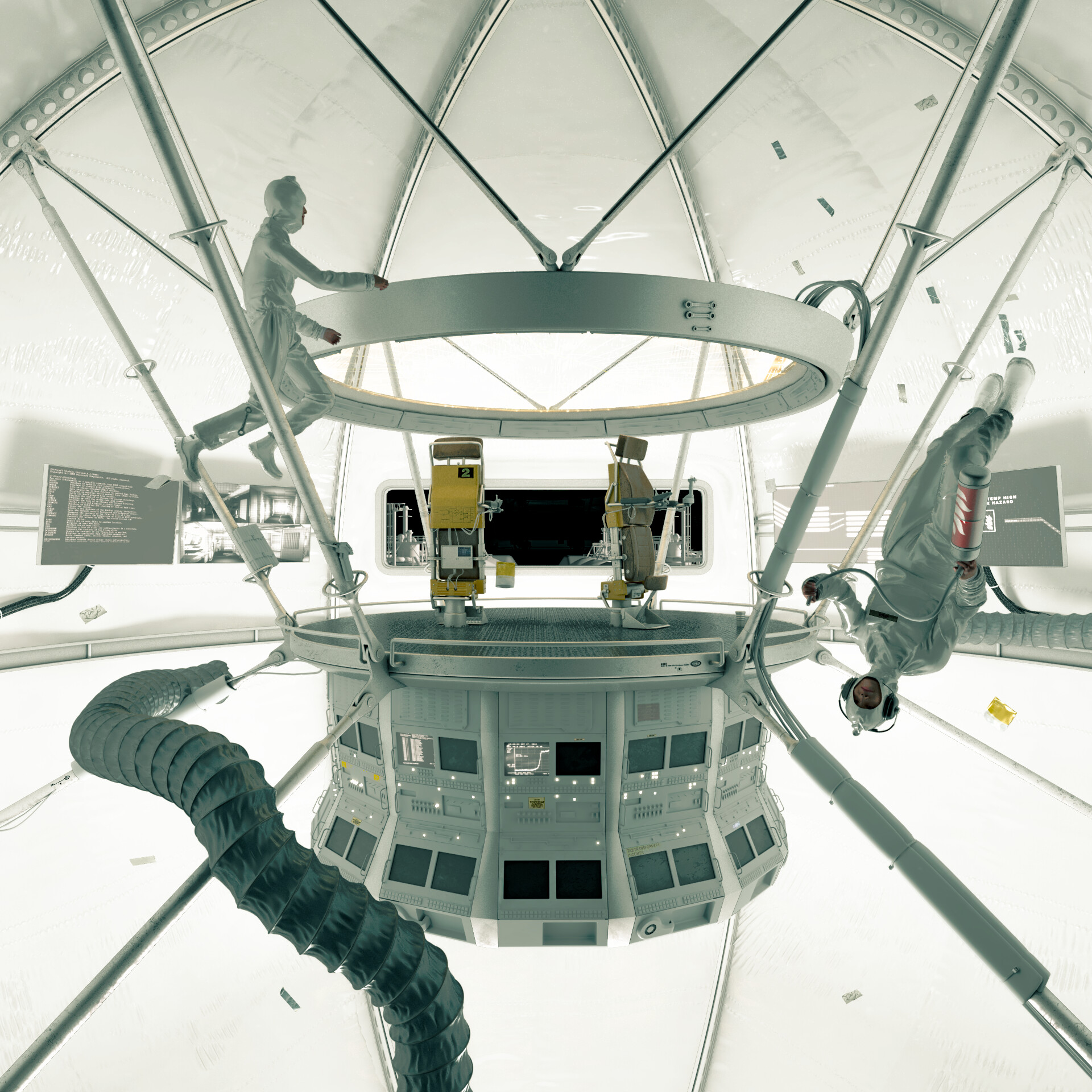 ArtStation - Spherical Space Ship Bridge