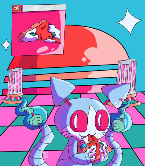 Cute Cobra - Silver Vaporwave