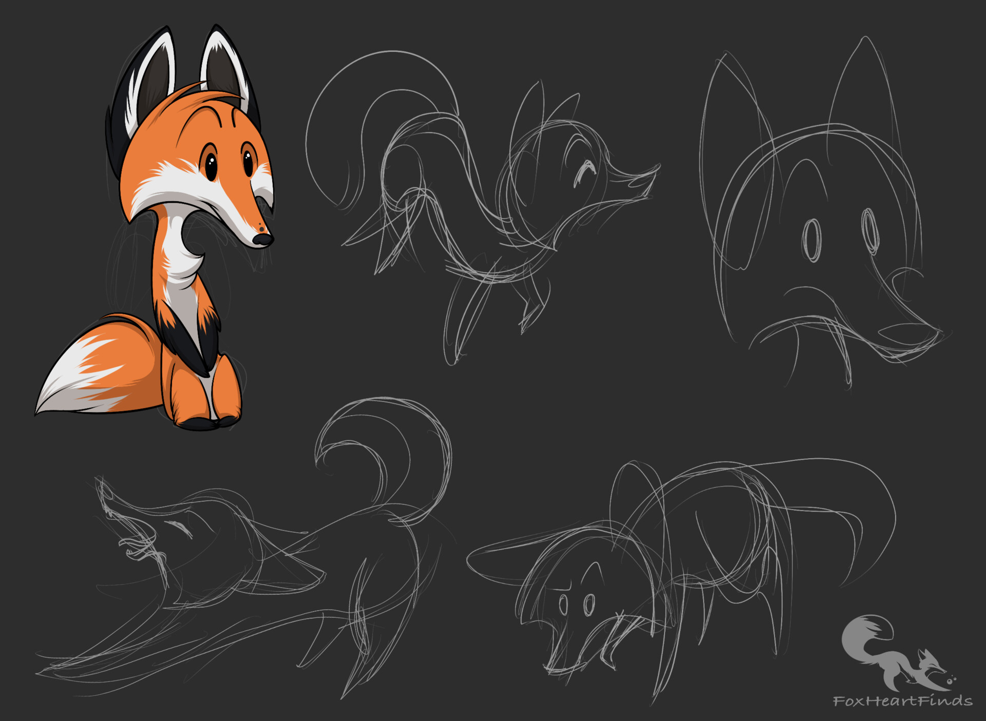 ArtStation - Quick Fox Gesture Sheet