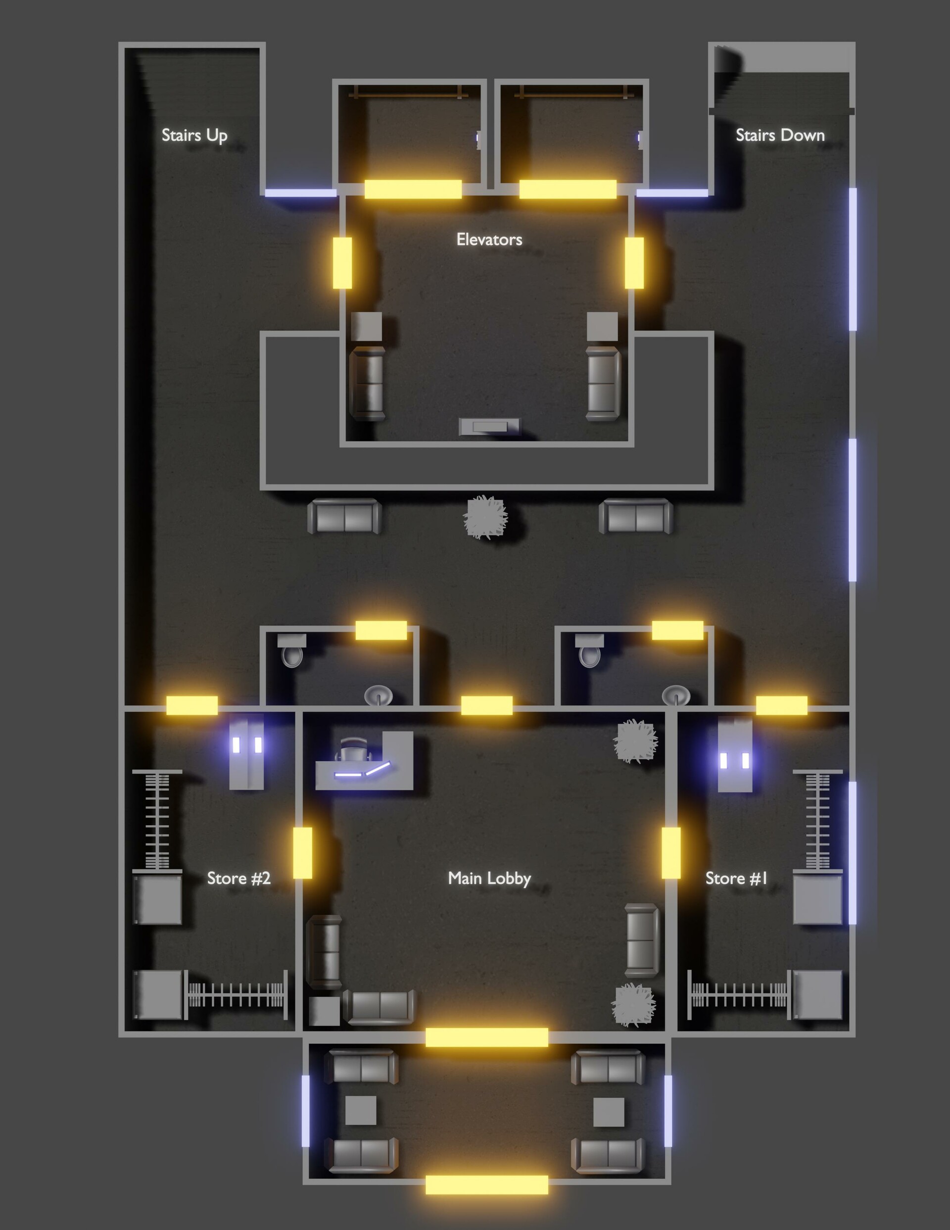ArtStation - Cyberpunk 2020: Renwald Plaza Table-Top Map