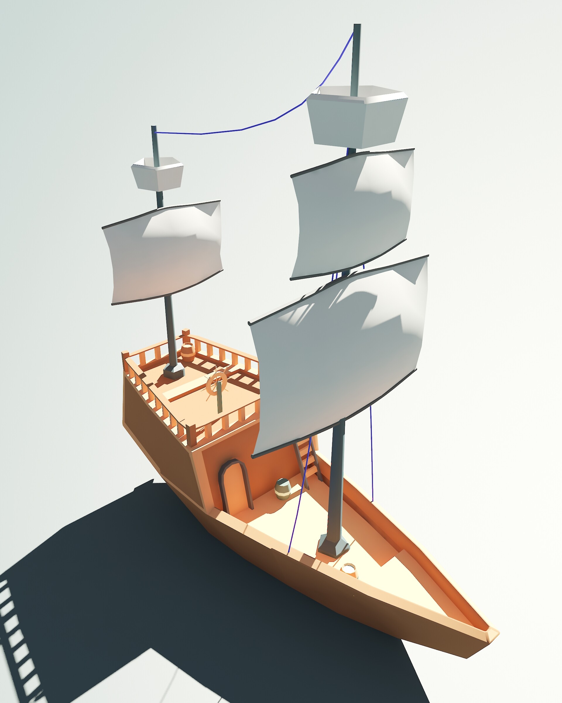ArtStation - Low Poly Ship Game Set