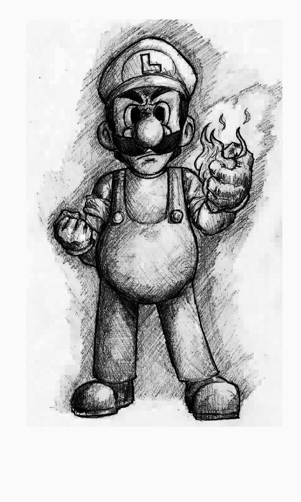 luigi drawing