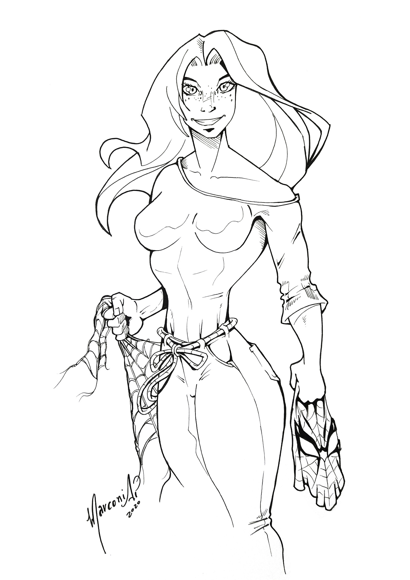 mary jane watson coloring pages