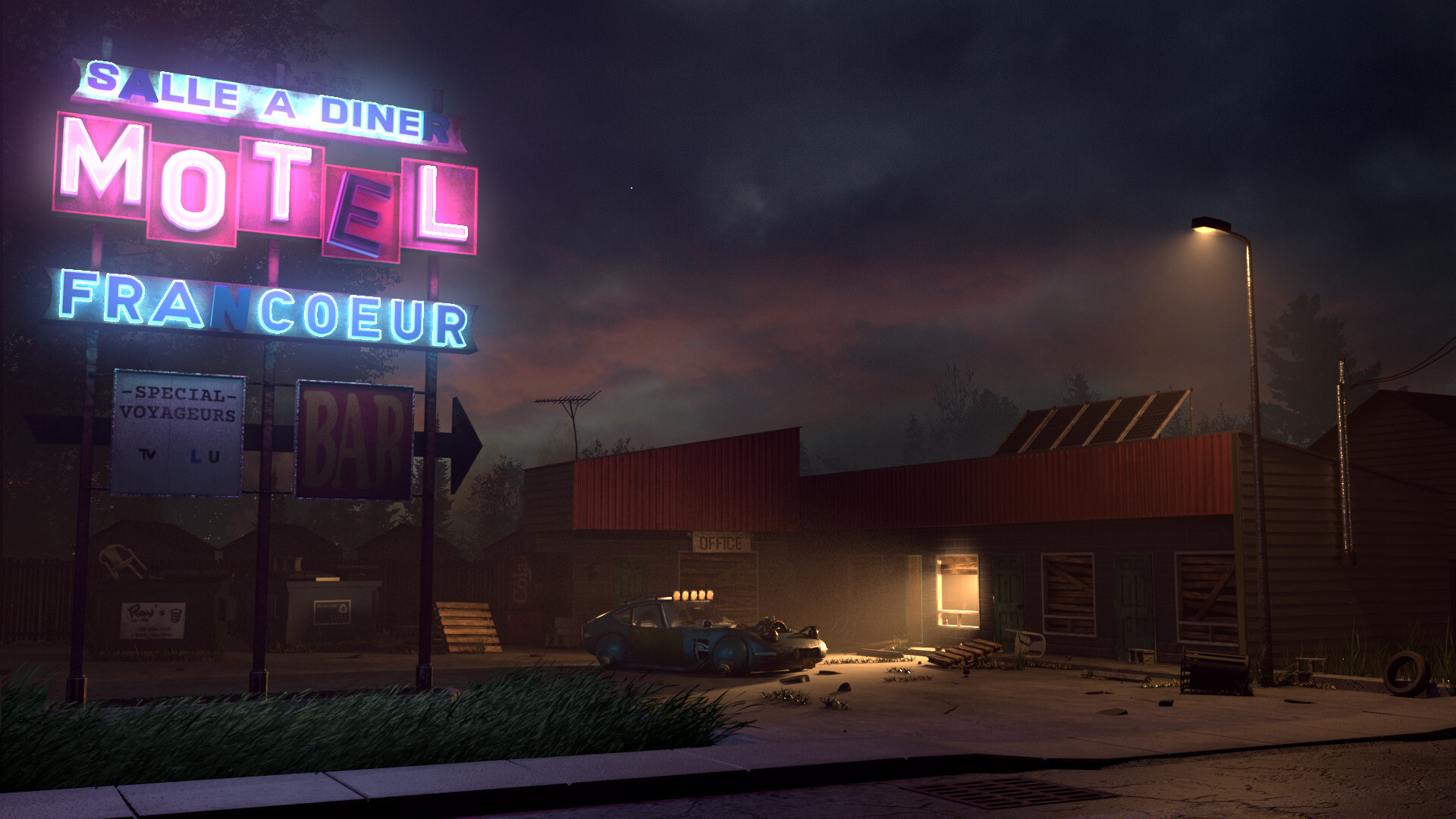 ArtStation - Francoeur's Motel (from Mecano's trailer) (A3DSI Matane)