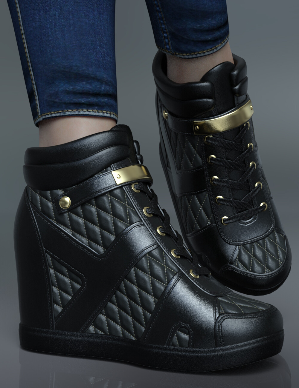 ArtStation - Wedged Sneakers for Genesis 8 Females