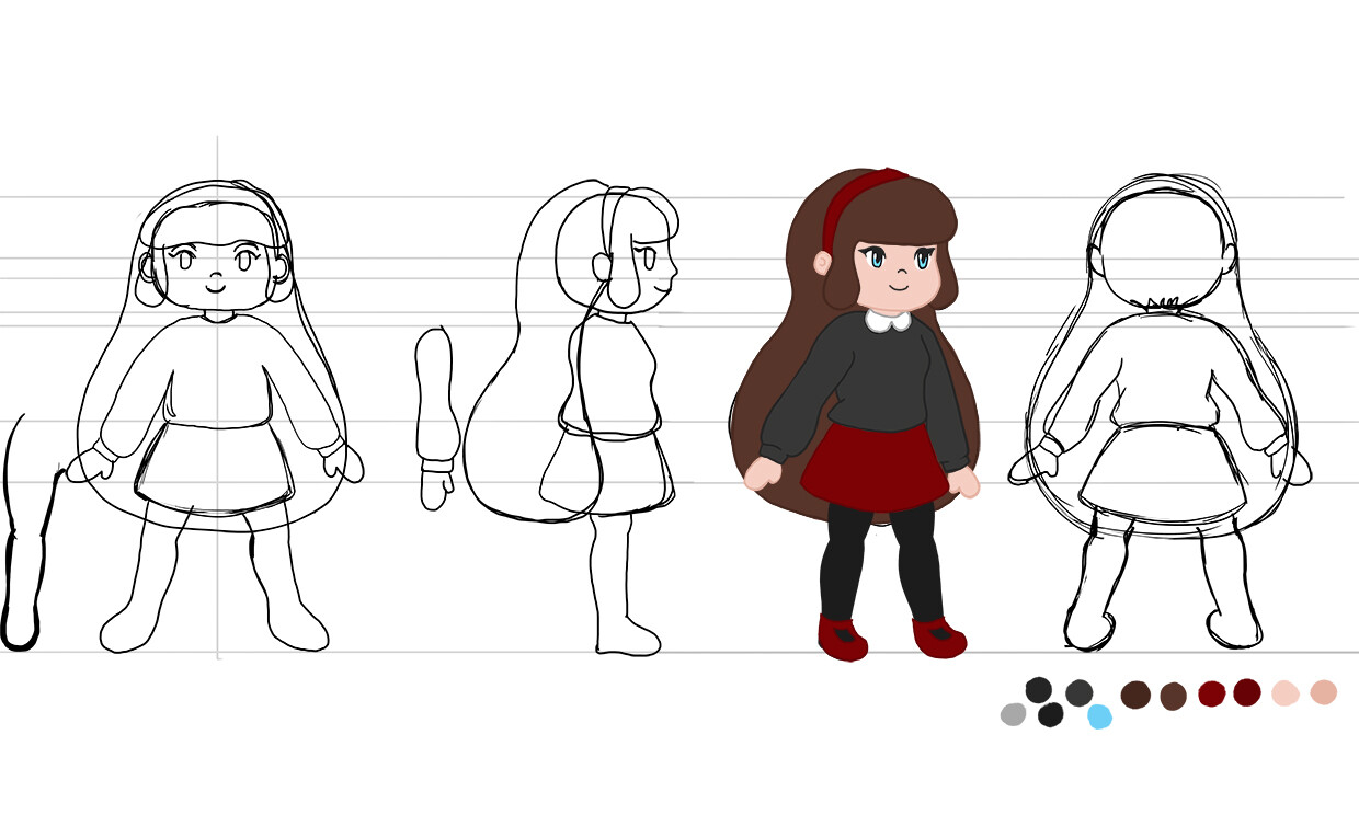 Jennie - 2D Character Rig