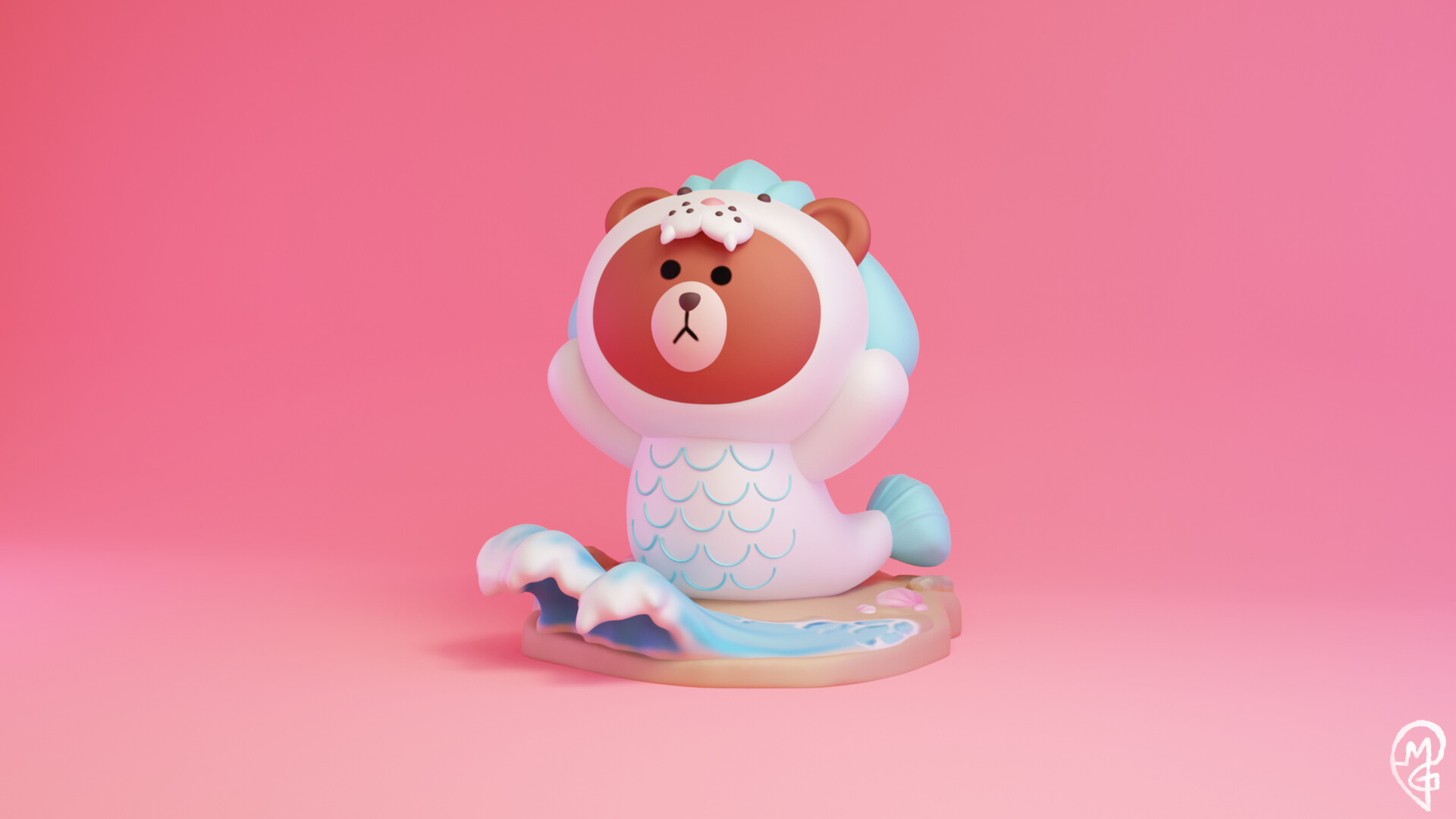 ArtStation - Toy Commission - Line Friends x Merlion