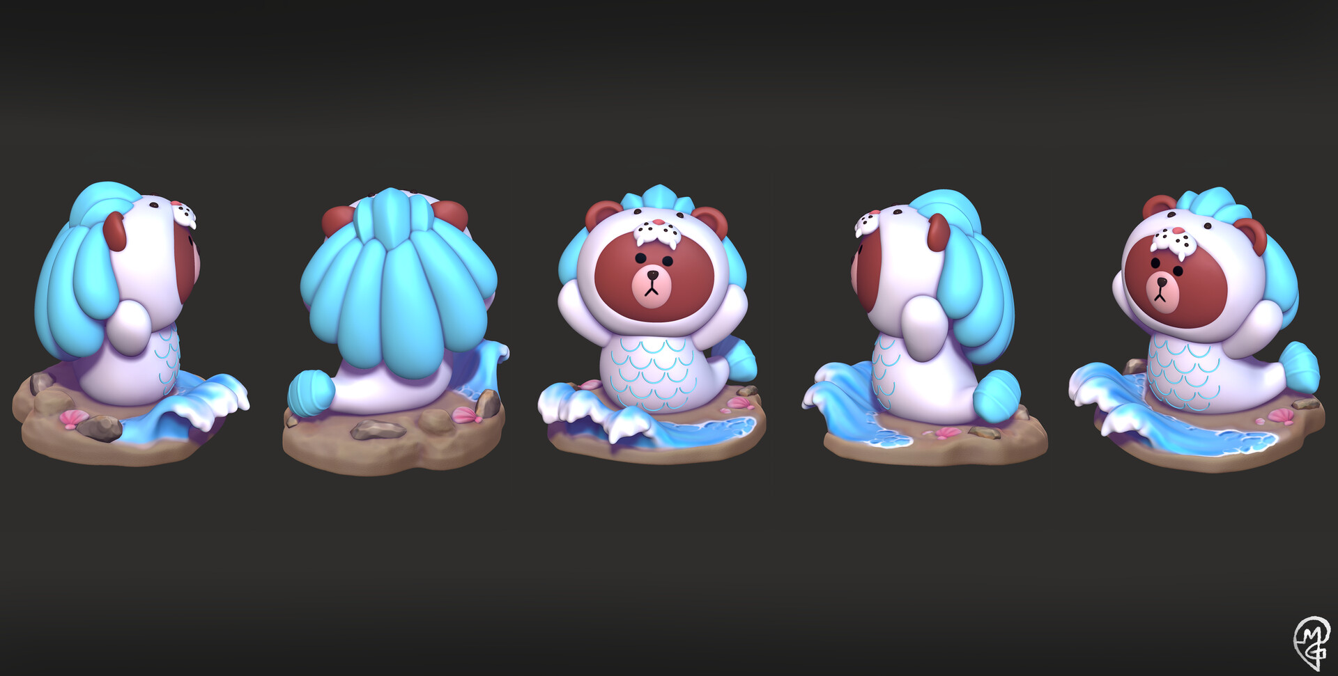 May Goh - Toy Commission - Line Friends x Merlion