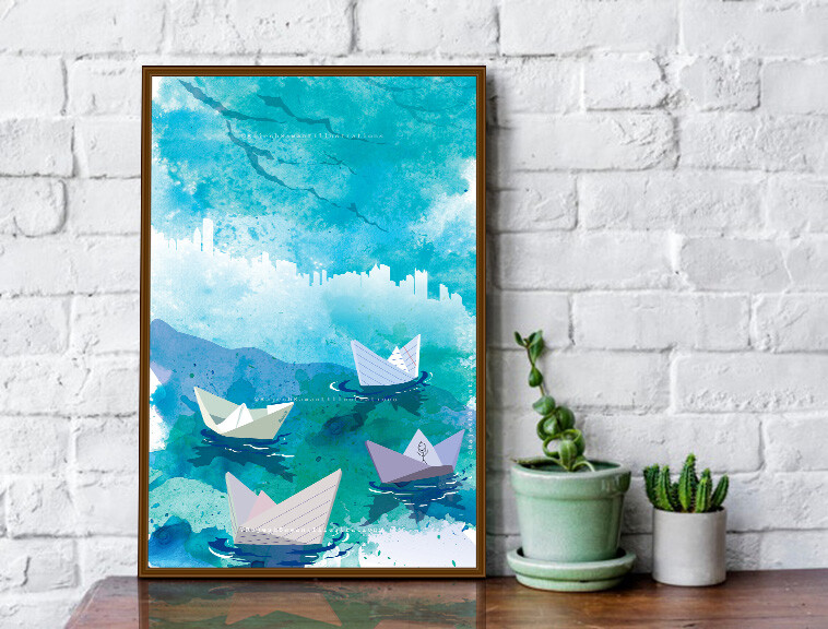 ArtStation - Paper boats in rain