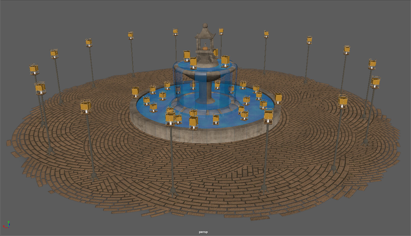 Mike Brant - Firelight Fountain - 3D Env Fan Art - Avatar: The Last ...