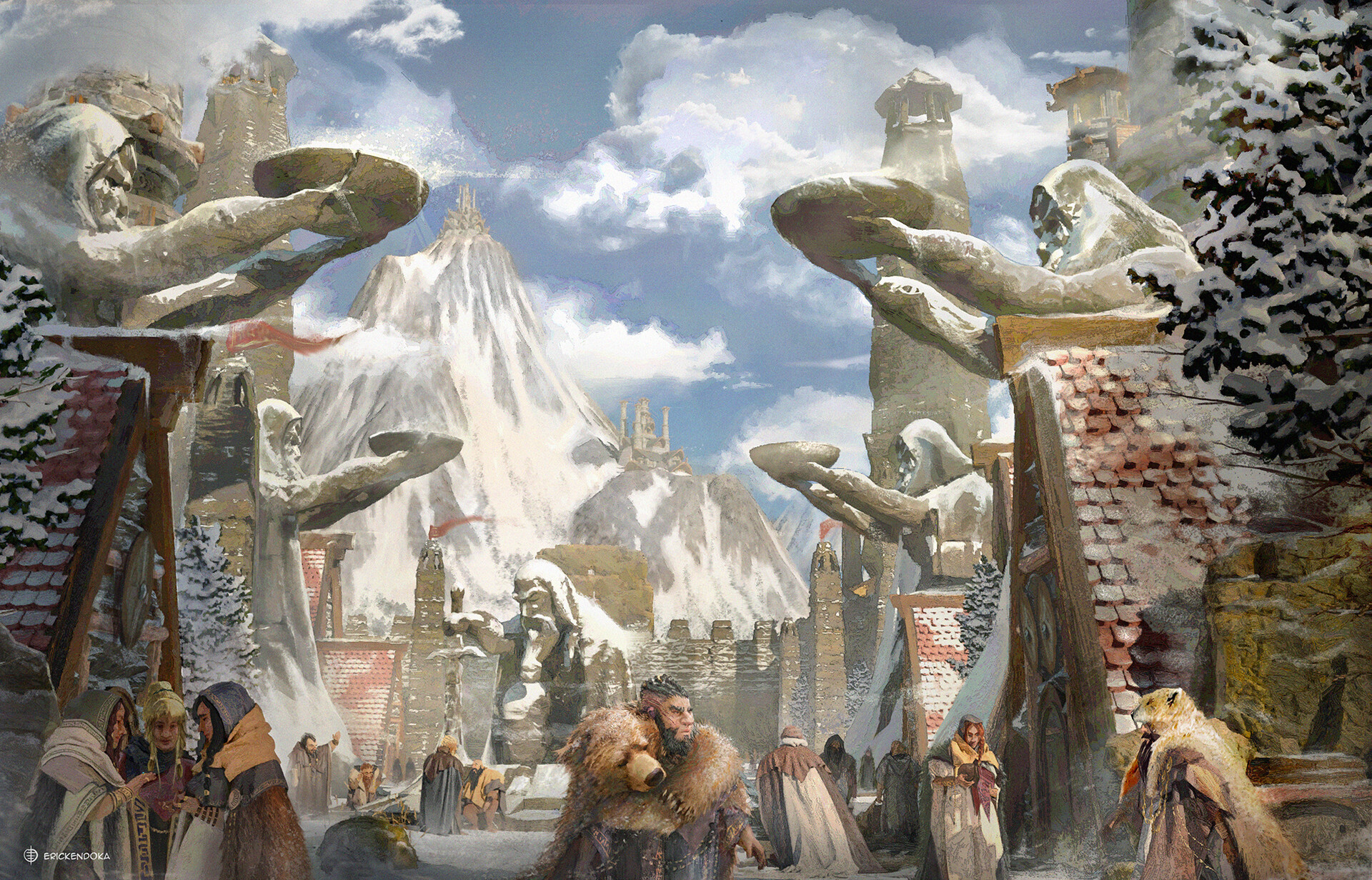 ArtStation - Kamma the Dwarven City (Visual Development) - DH