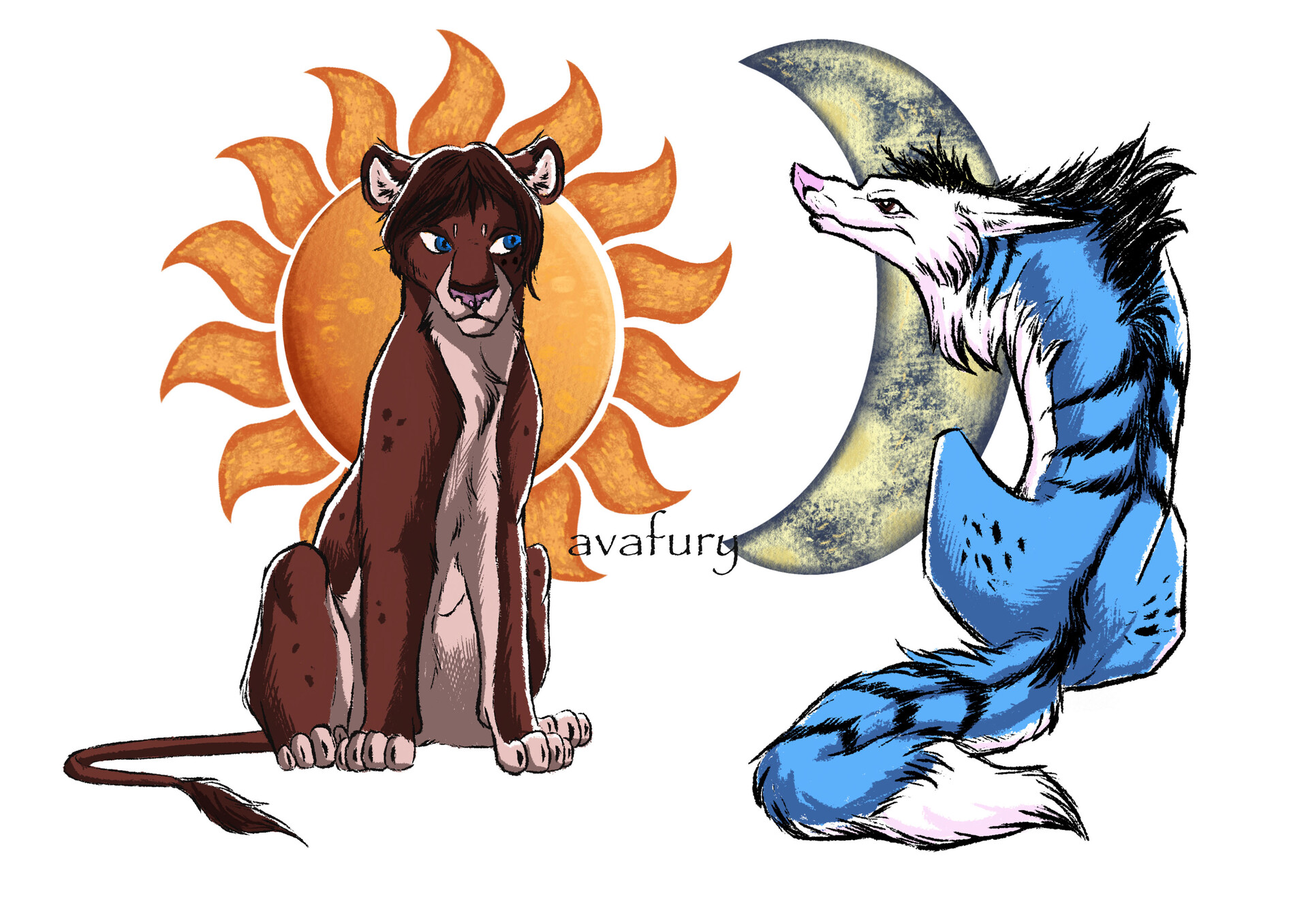 ArtStation - Ame the sun x Rei the moon