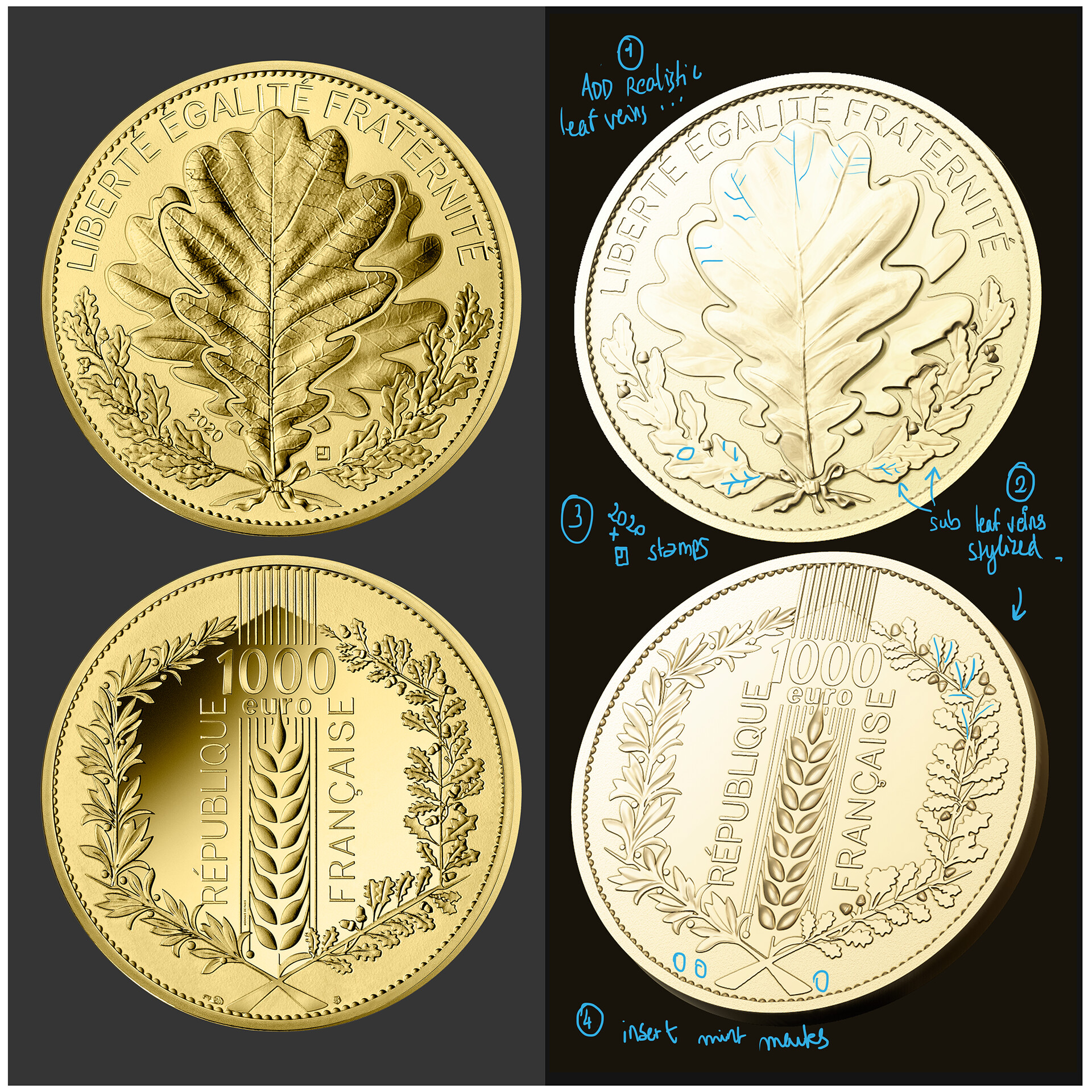 ArtStation - Coin Monnaie de Paris WIP