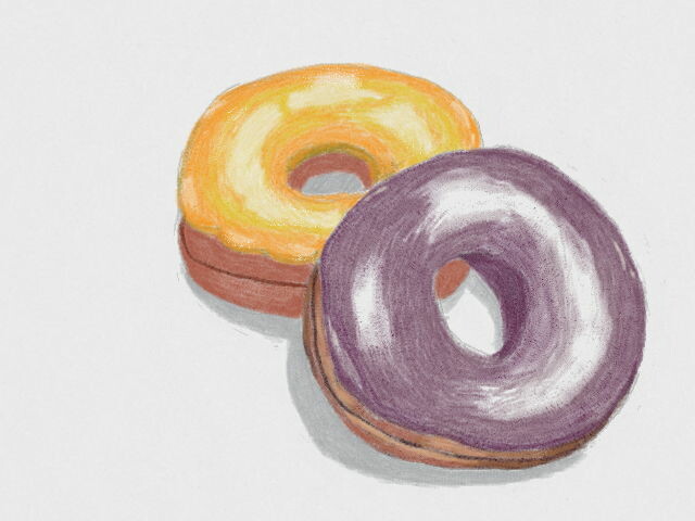 ArtStation - Disastrous Doughnuts Colored Pencil Drawing
