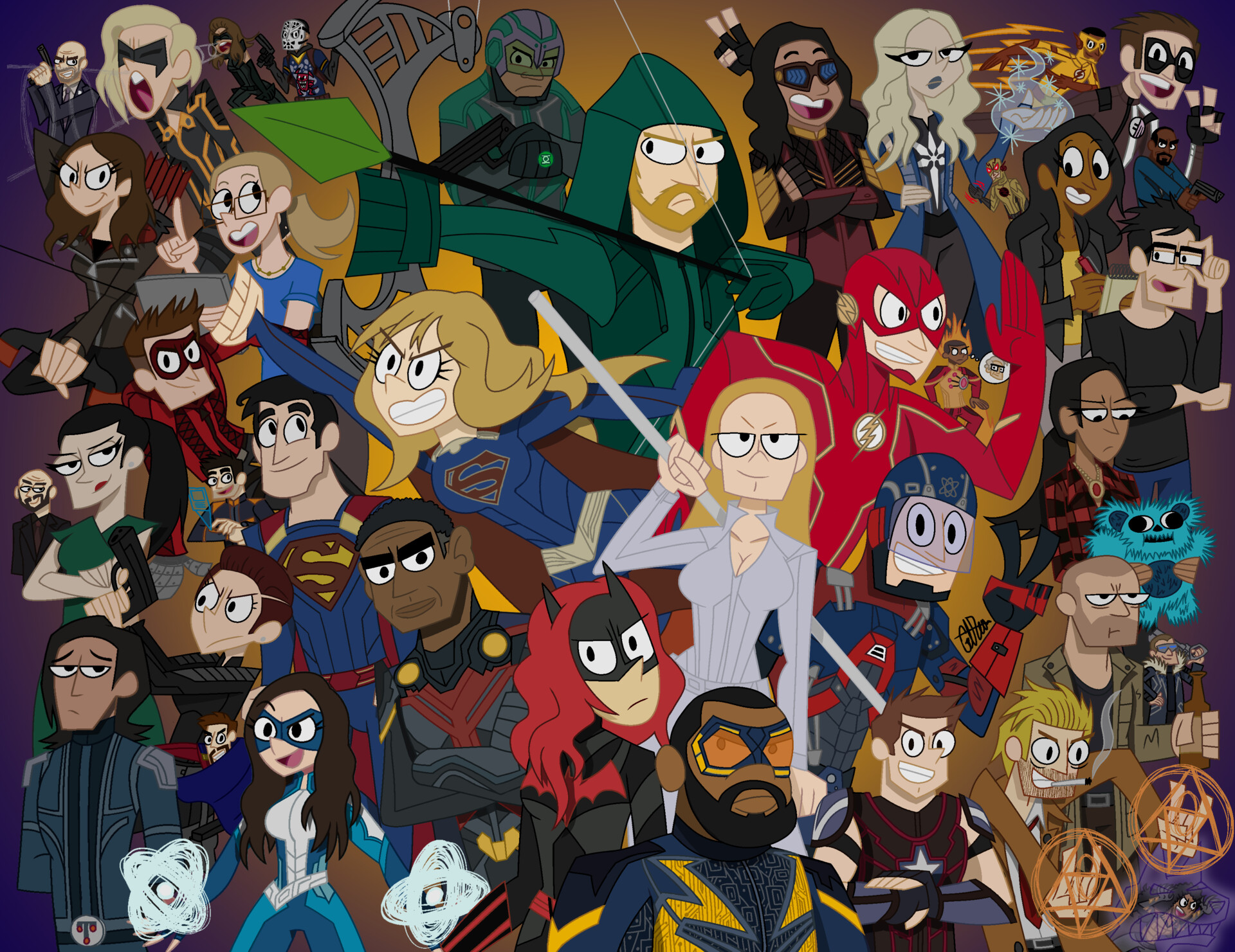 ArtStation - Arrowverse Tribute Piece