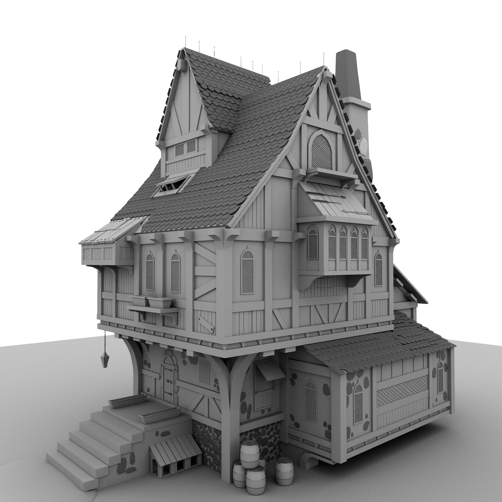 ArtStation - house game asset Exersise for Vertex School