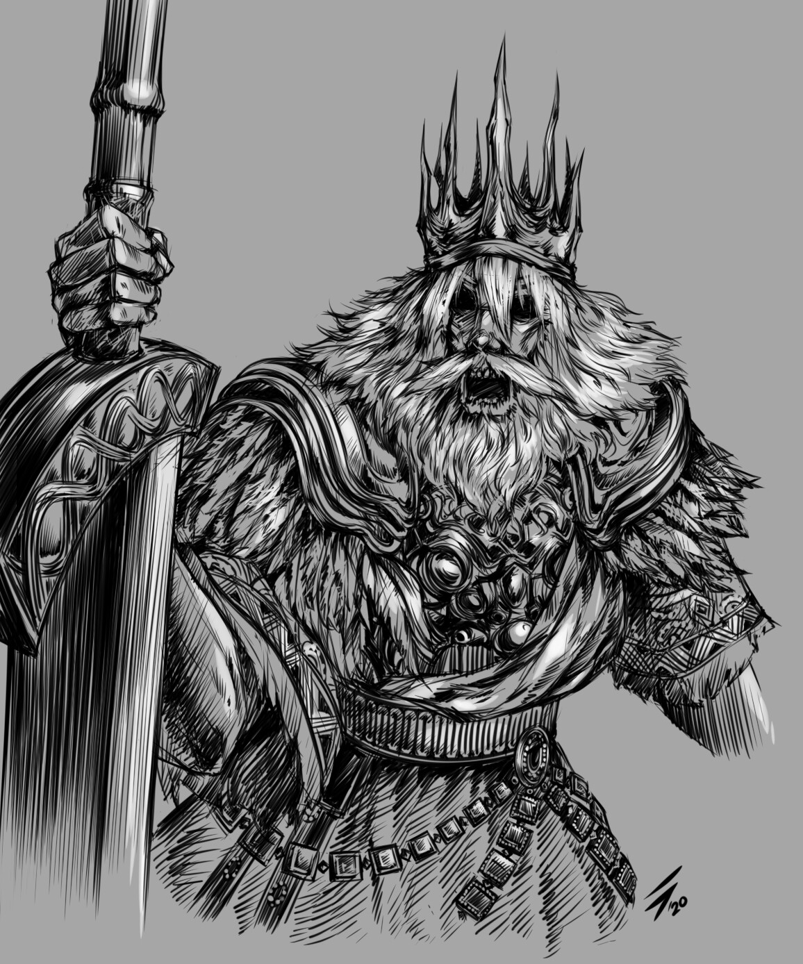 Lord Gwyn Of Cinder Drawing