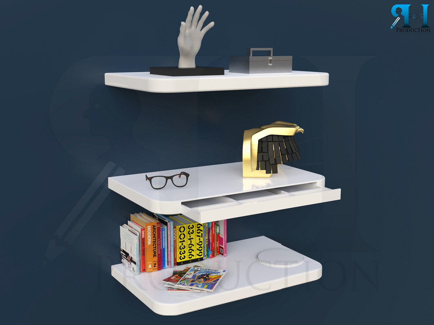 ArtStation - Shelf With Showpiece Design