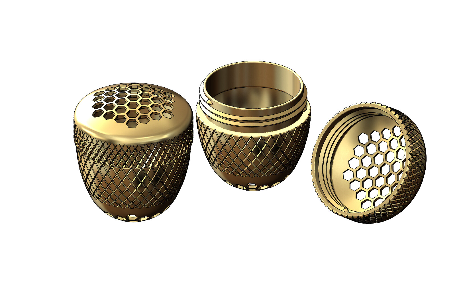 Rachid SW - gold hazelnut pendant charm with sa crewing top