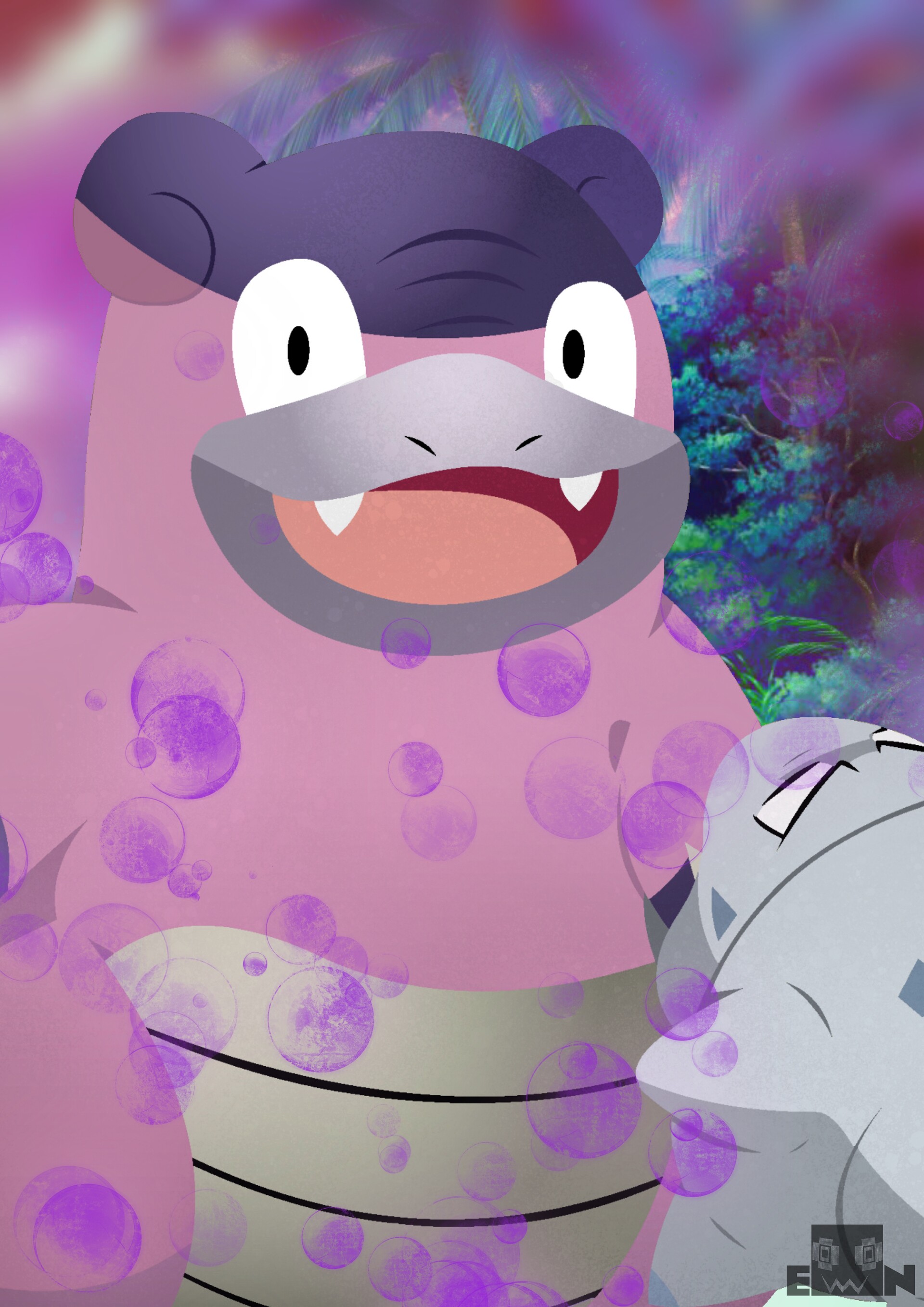 ArtStation - Galarian Slowbro - The Toxic