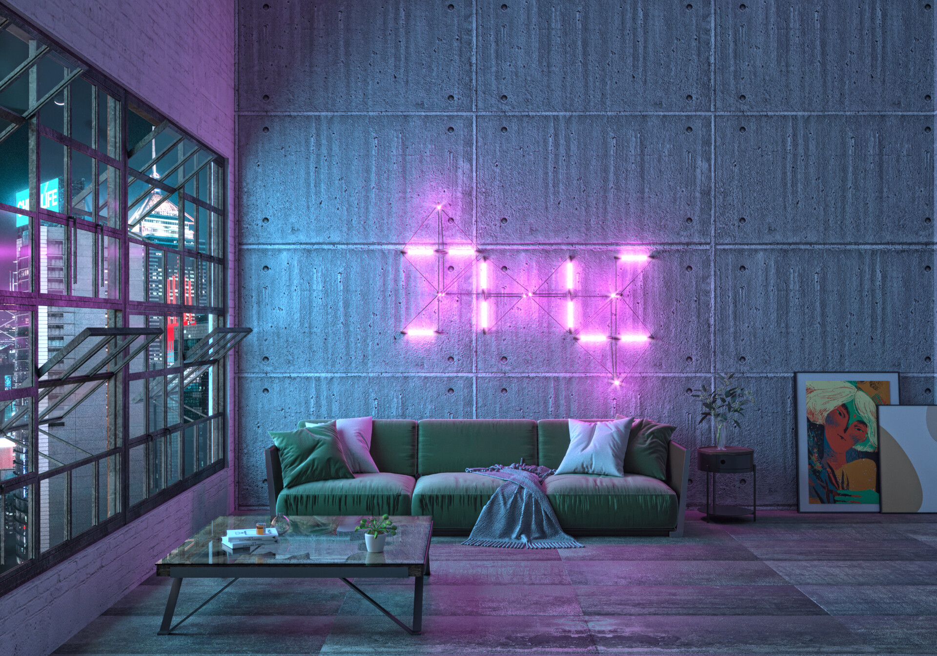 ArtStation - [CG] neon night