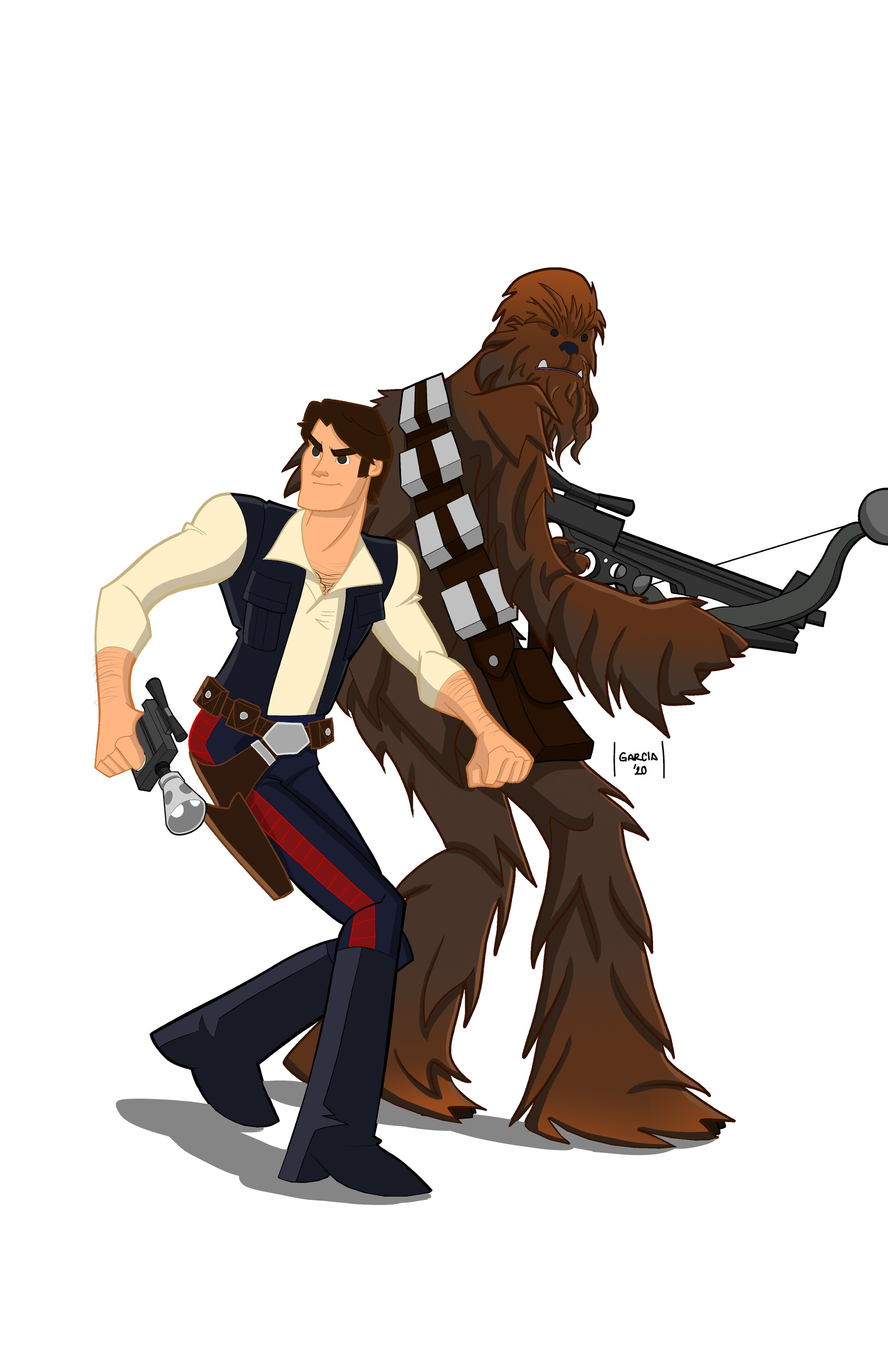 ArtStation - Han & Chewie Illustration