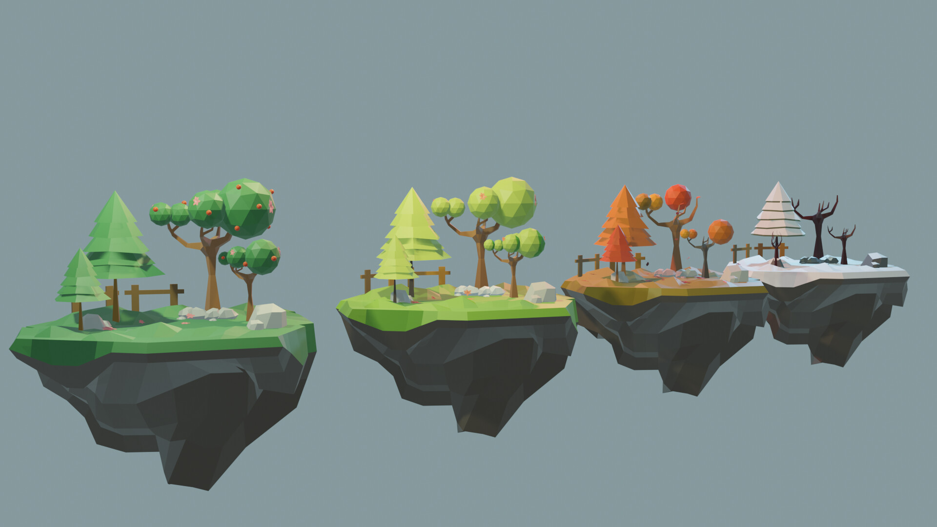 ArtStation - Seasons low poly