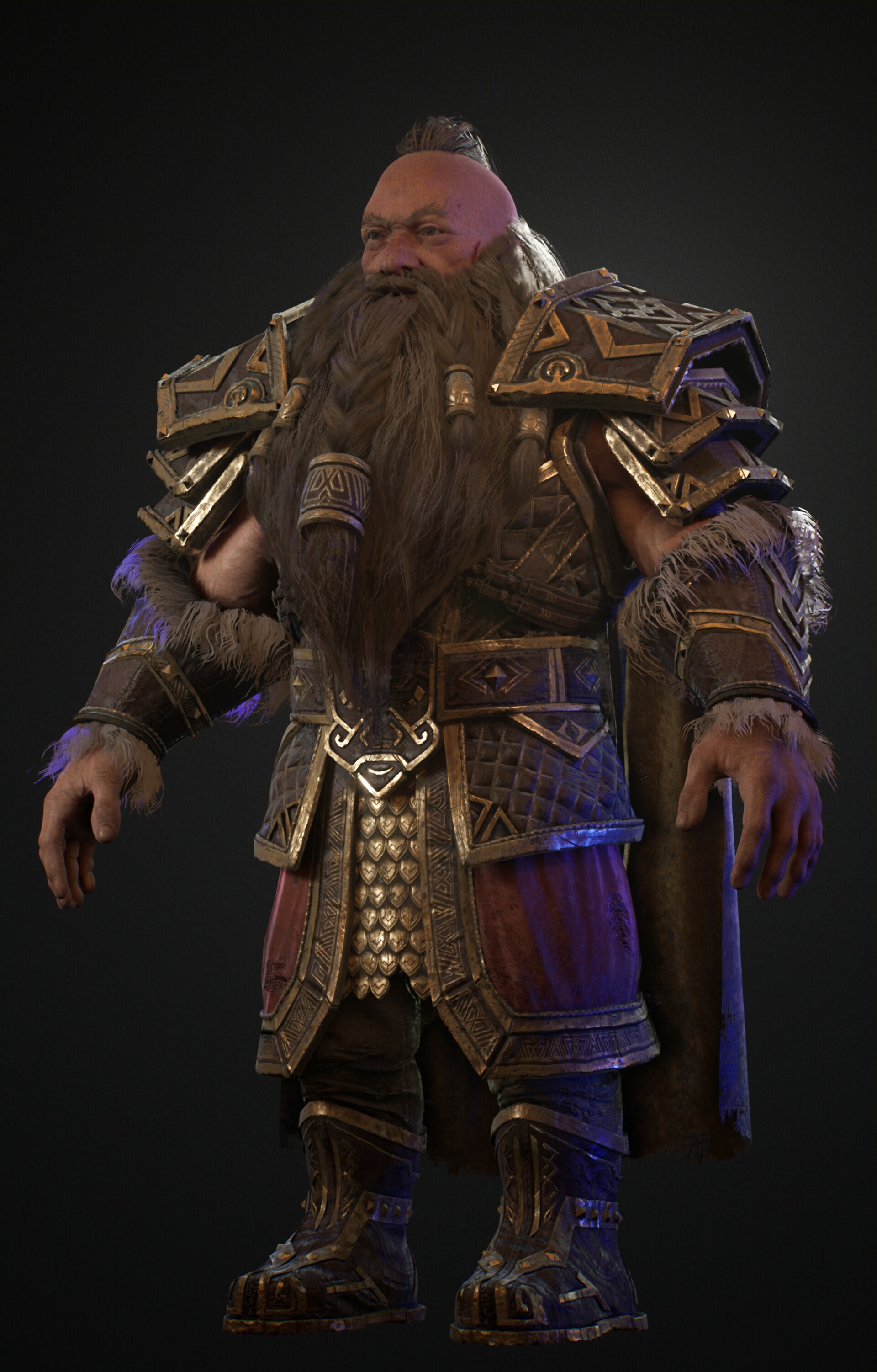 ArtStation - Dwarf_UE4character_practice