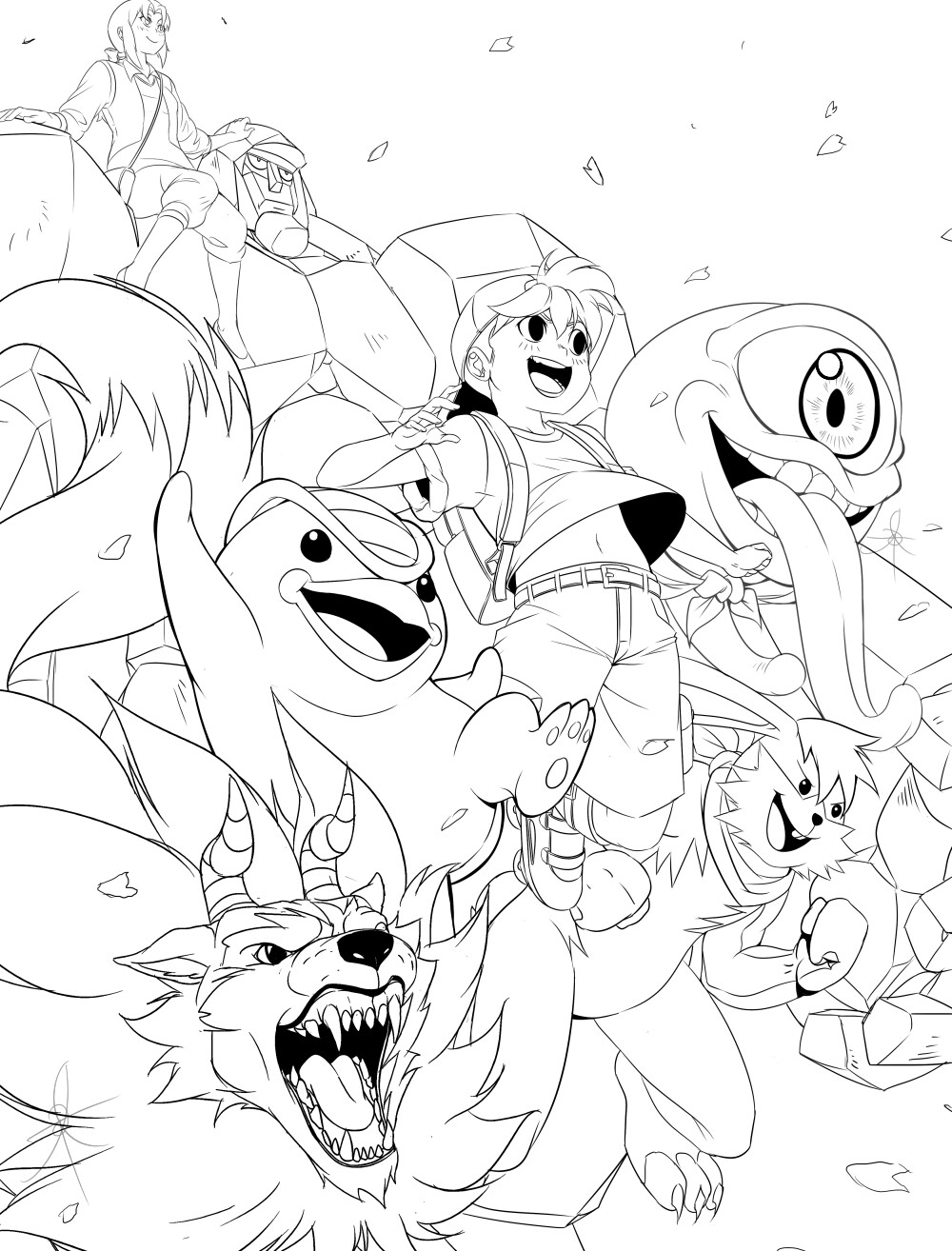 monster rancher coloring pages