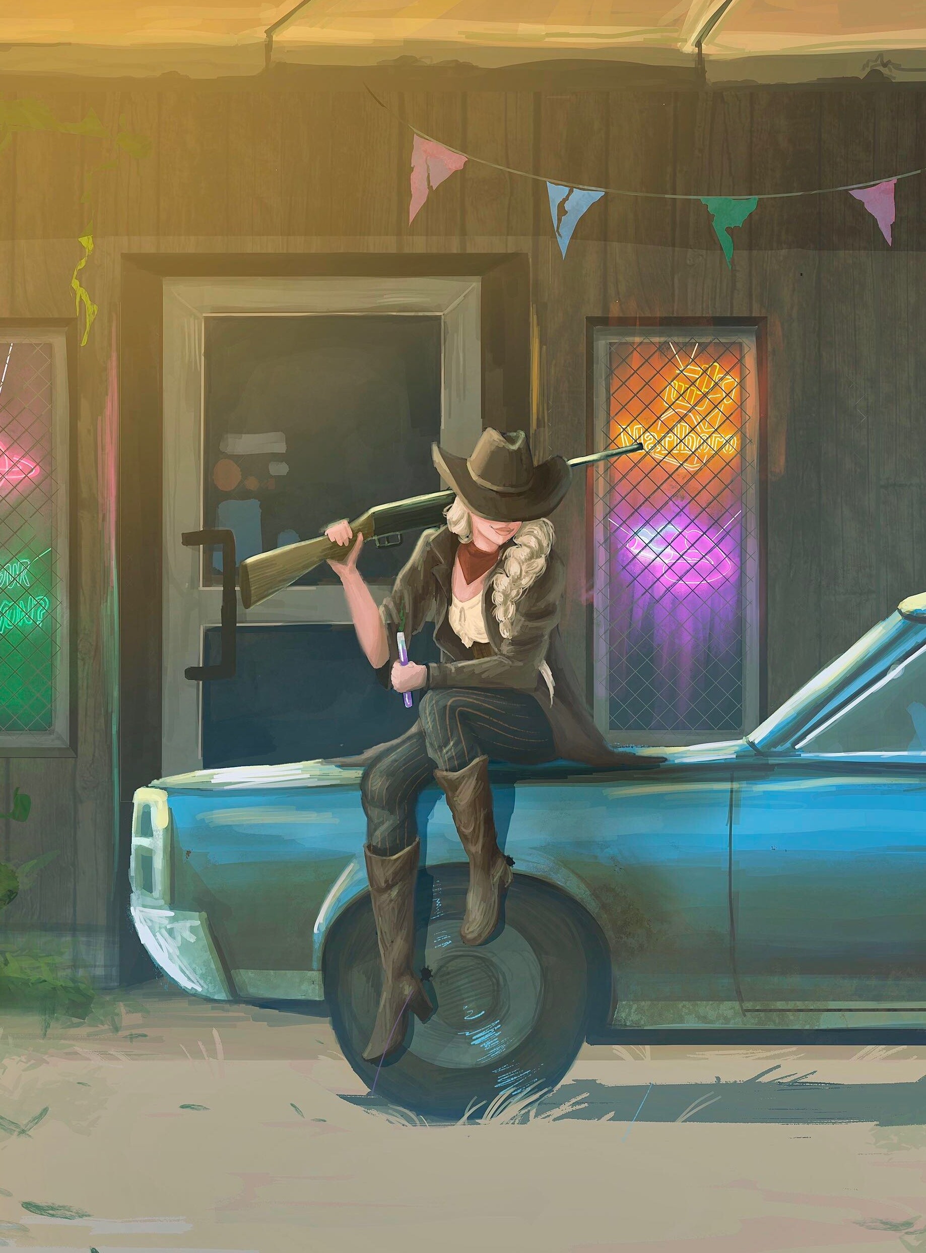 ArtStation - The Neon Bar