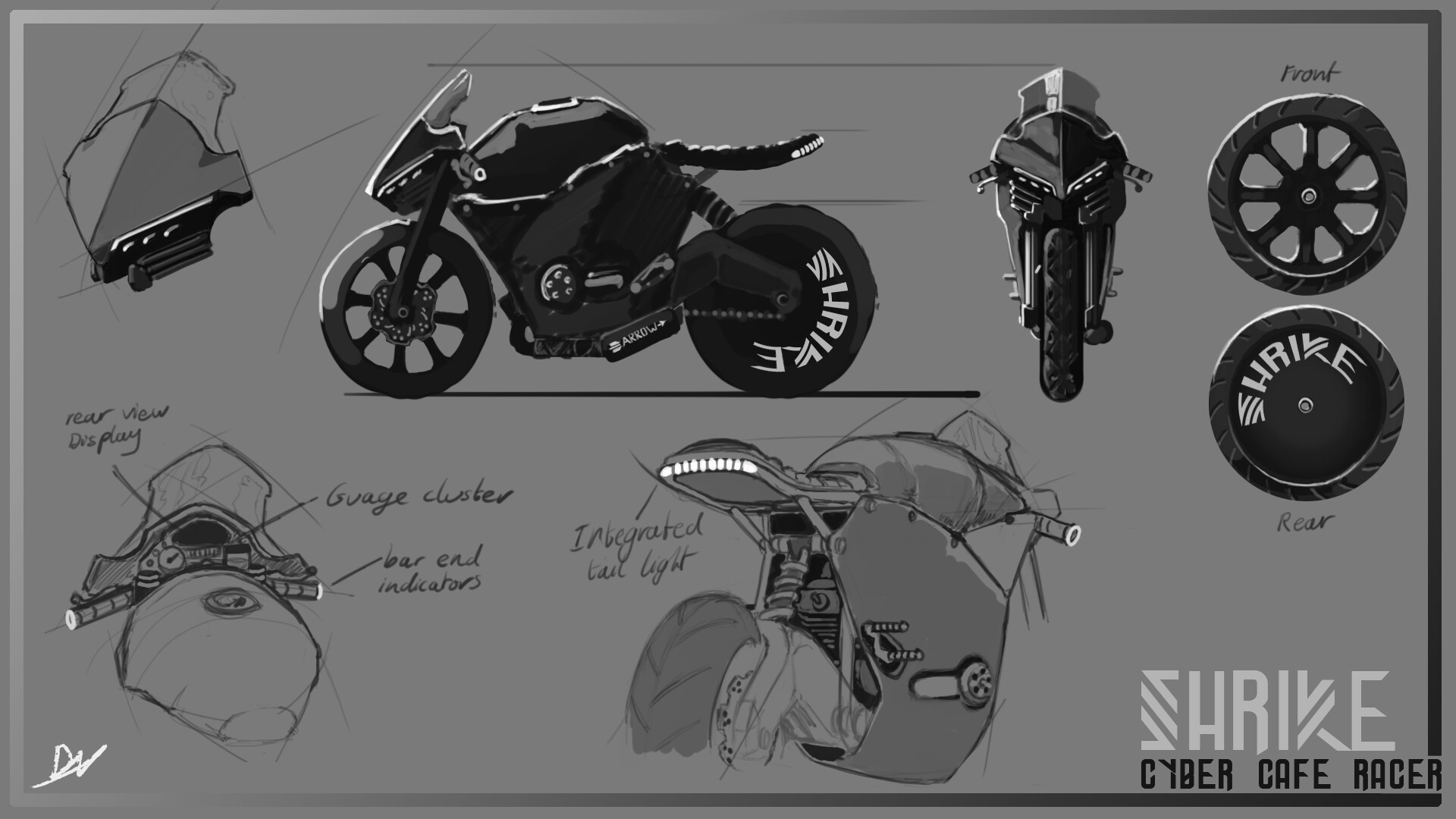 ArtStation - Cyber bike sketches