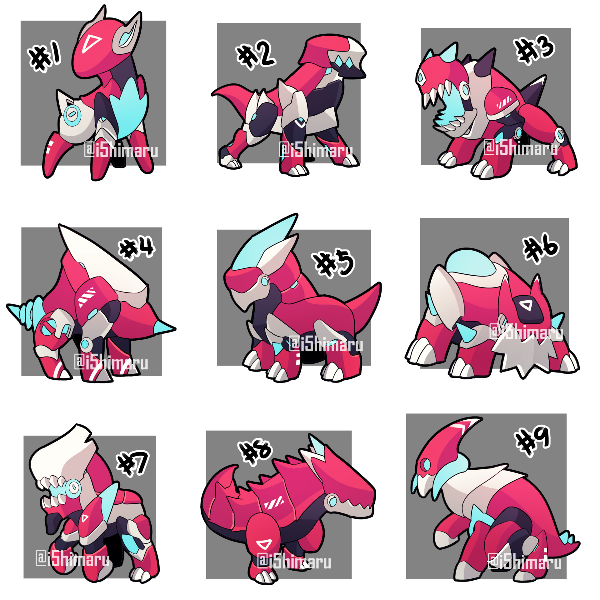 ArtStation - Adopt 166 : Baby Mechamon Remake V