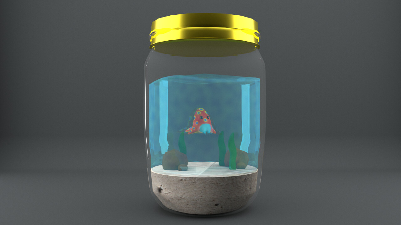 ArtStation - Little creature on a jar