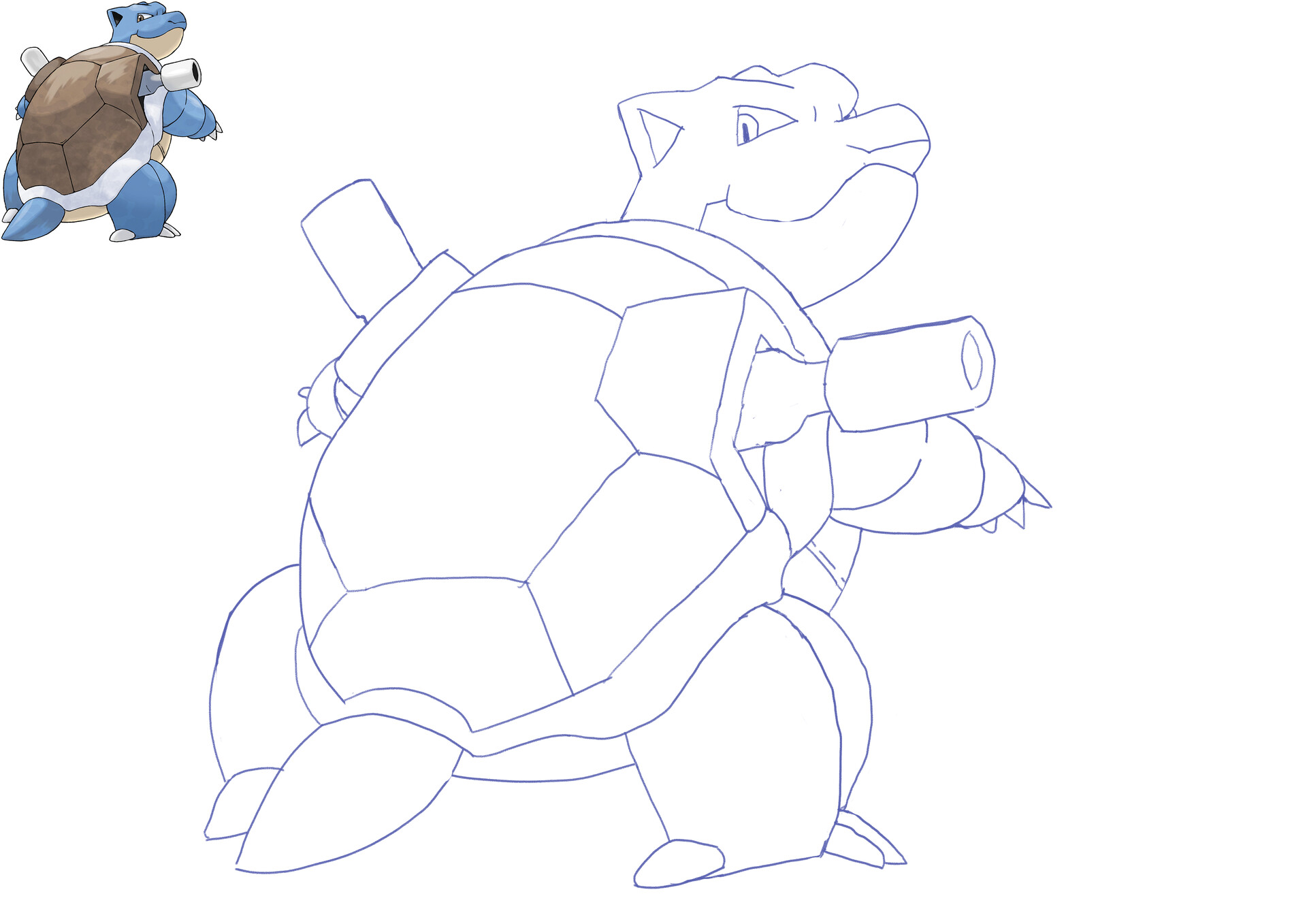 blastoise coloring book