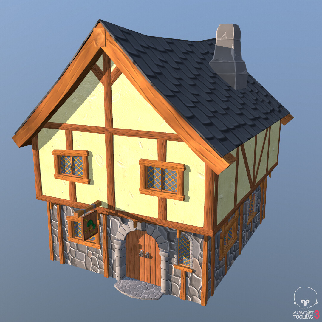 ArtStation - Low Poly Tavern