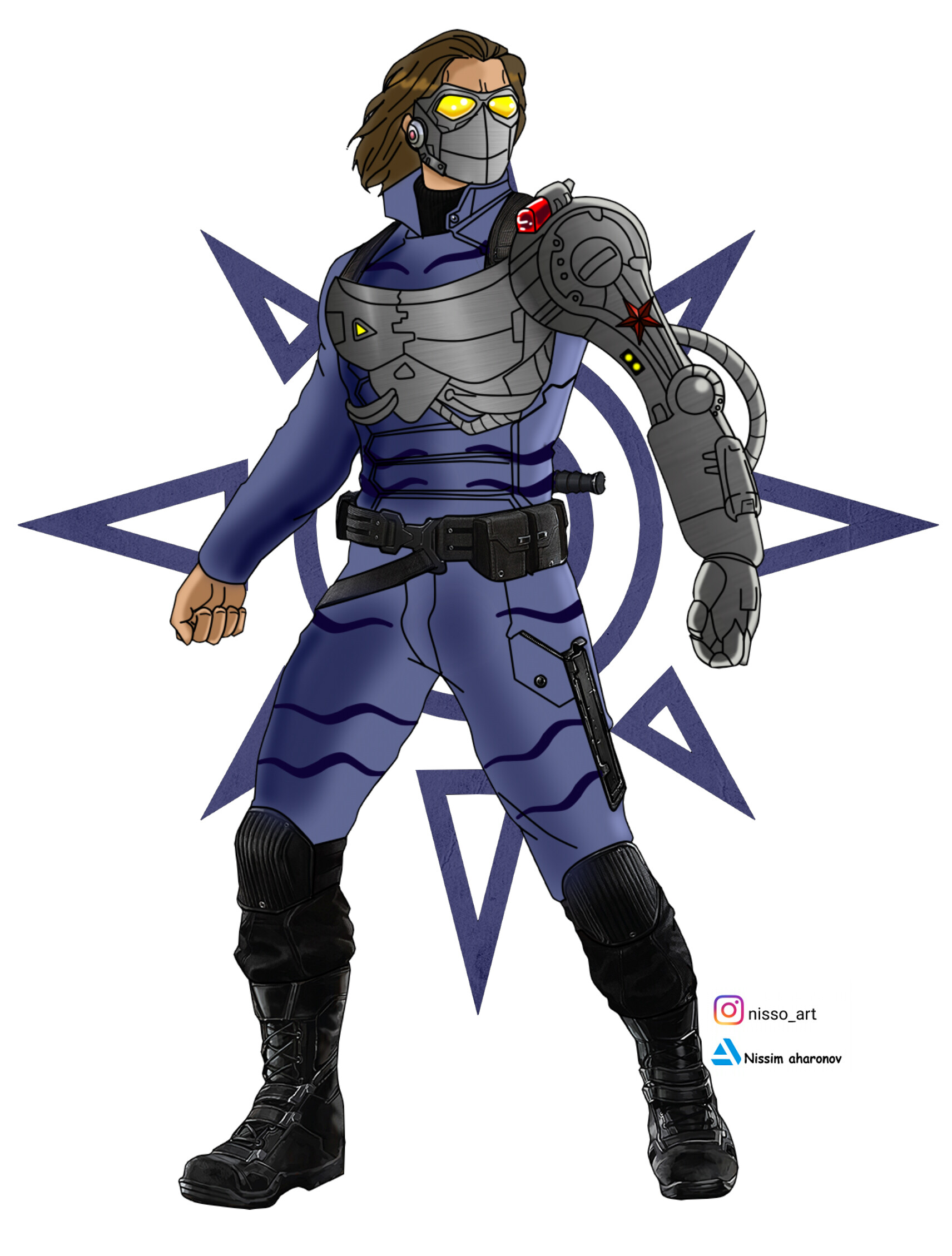 ArtStation - Digimon heroes - winter soldier X black metalgreymon ⭐