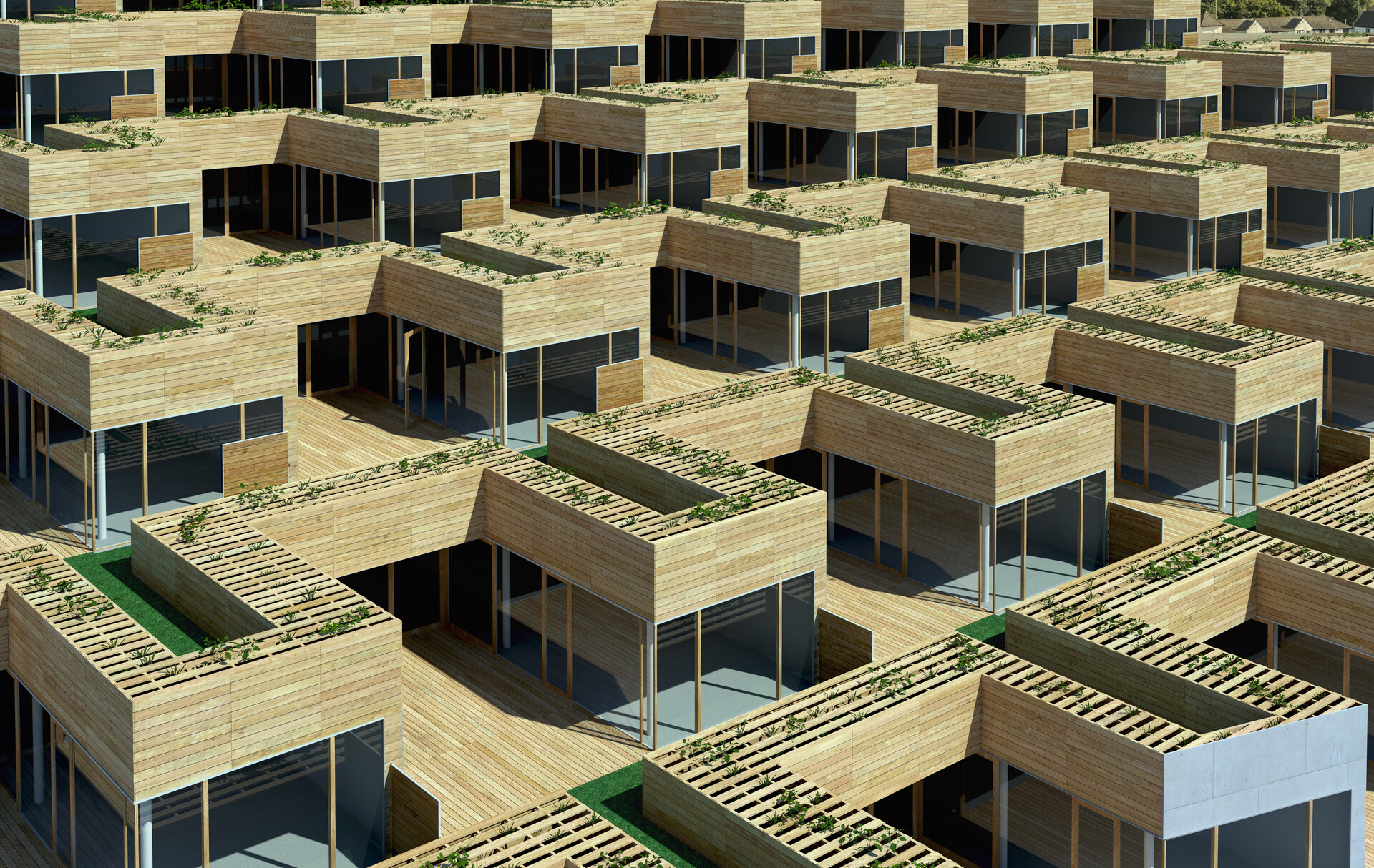 ArtStation - The Mountain Dwellings, Exterior ArchViz project