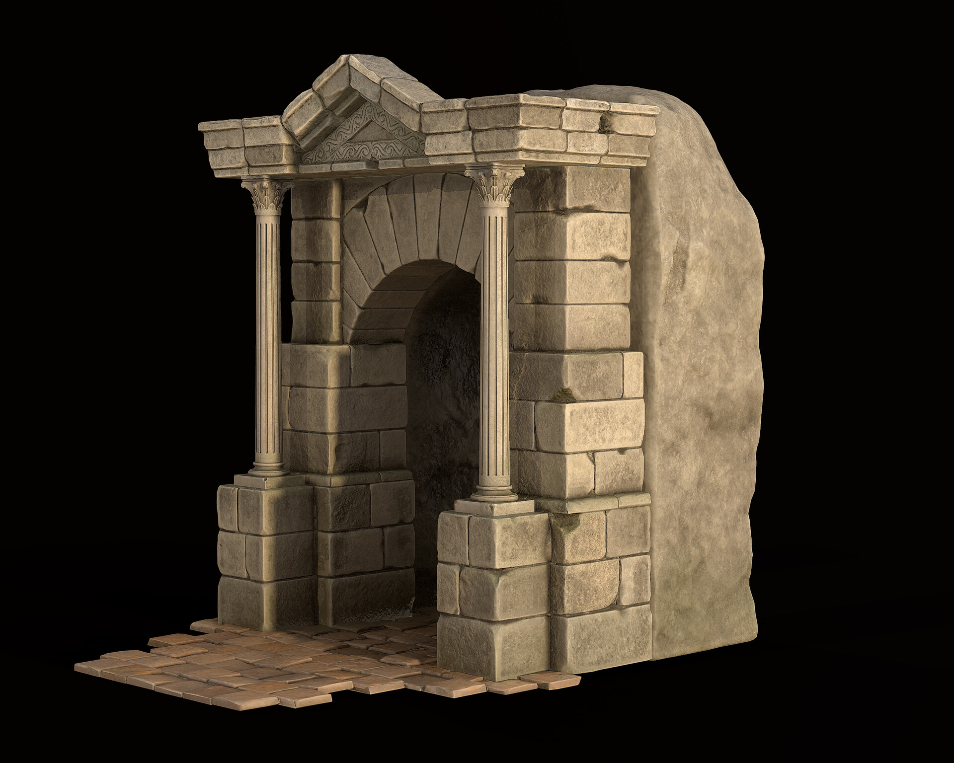 ArtStation - Old city entrance arch