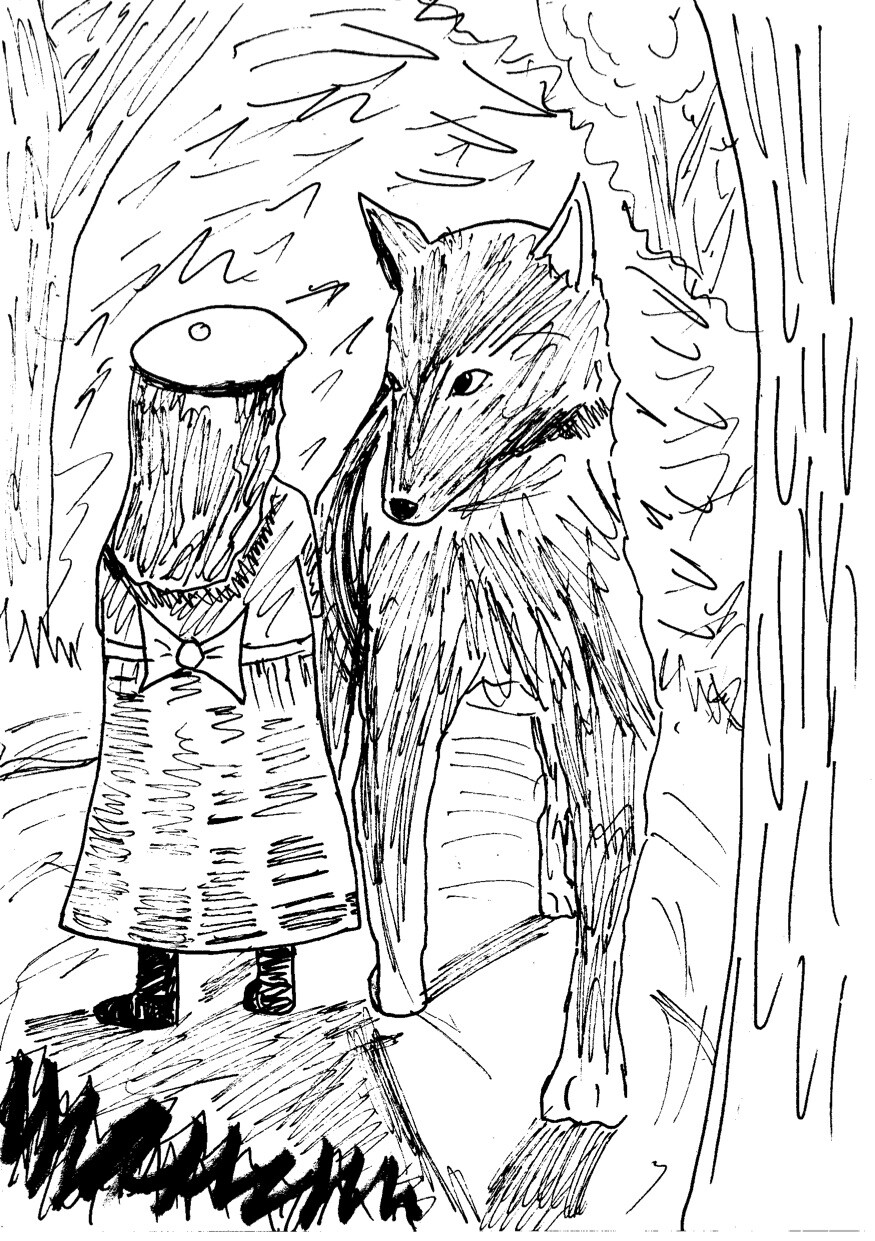 little red riding hood wolf coloring pages