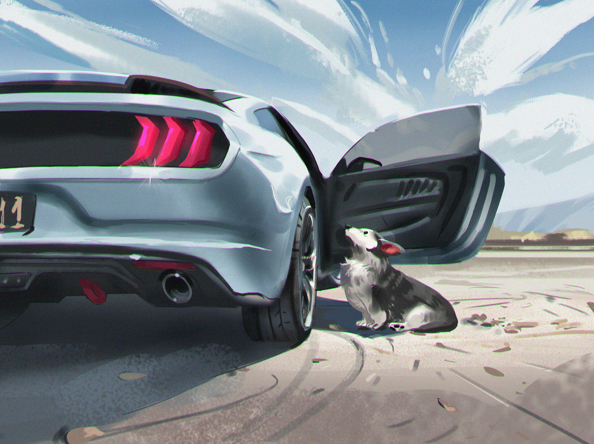 ArtStation - Mustang and Puppy