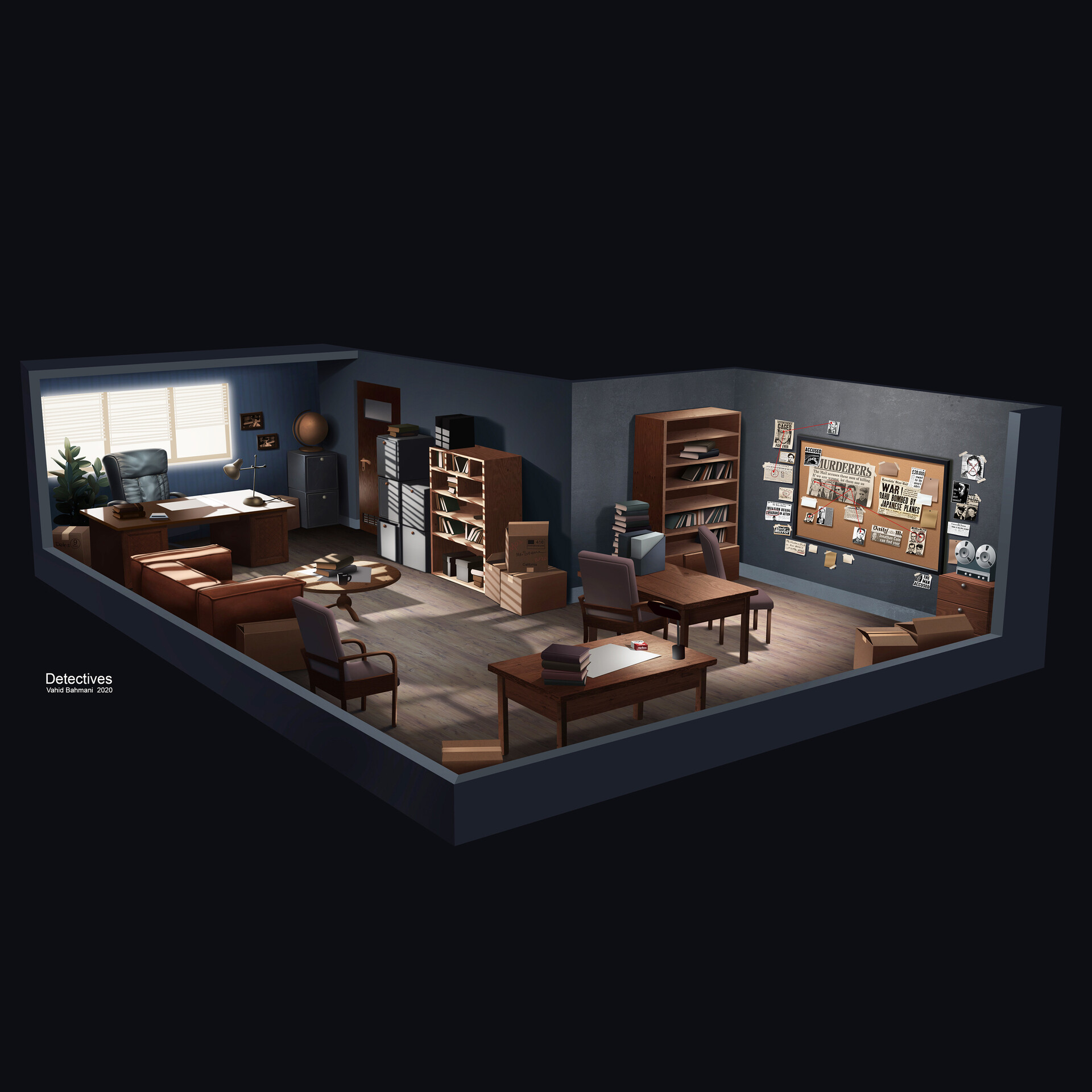 ArtStation - Detective's office