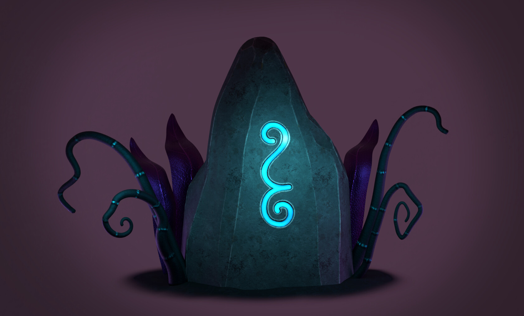 ArtStation - Stylized asset. Plants and glowing stones (fantasy, gothic ...