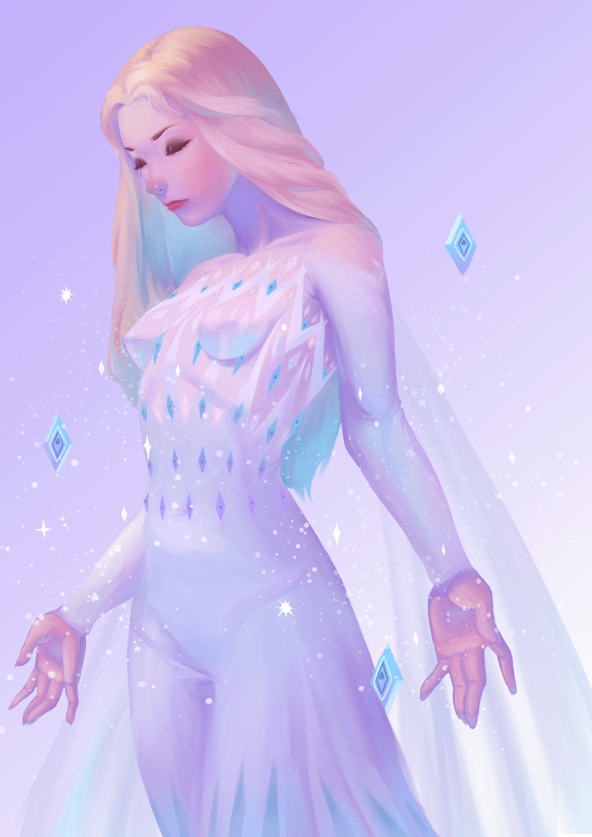 ArtStation - Elsa, Frozen 2.