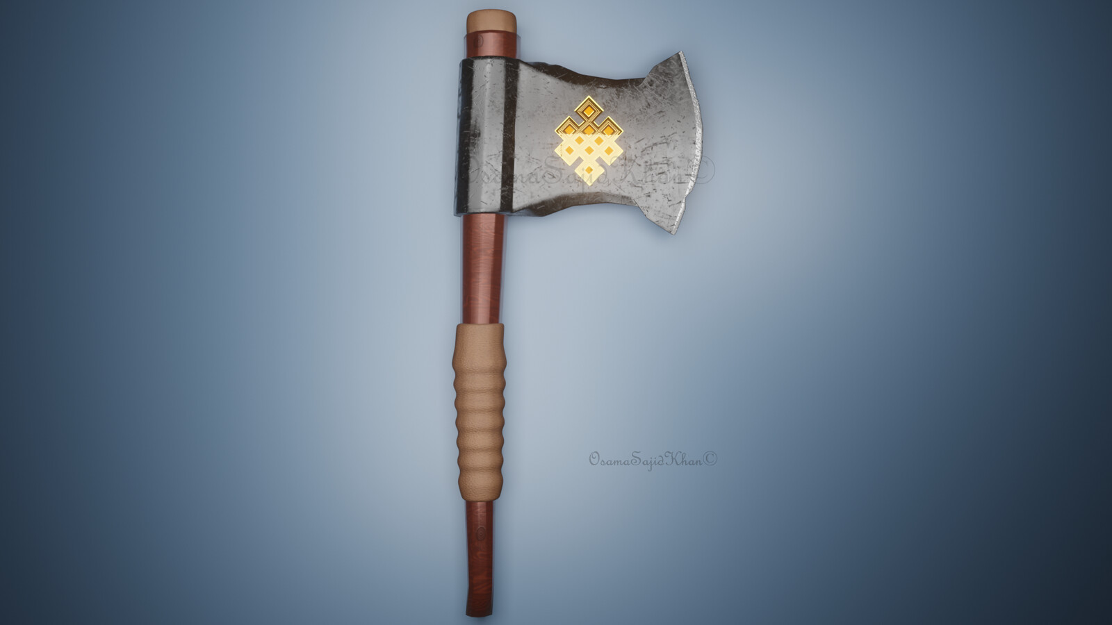 Osama Sajid Khan - Viking Axe Rune Engraved - Skeggox