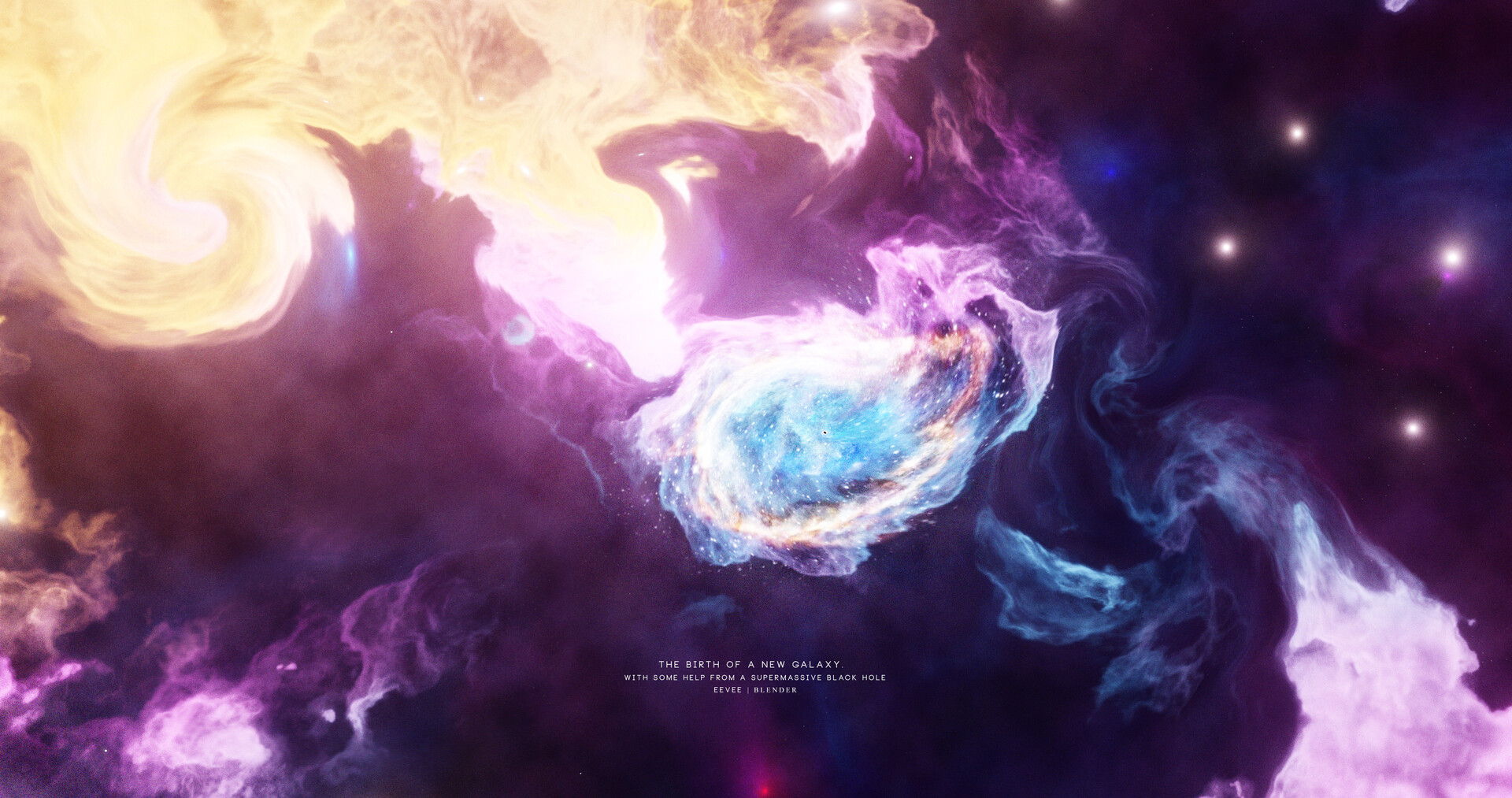 ArtStation - The birth of a galaxy.