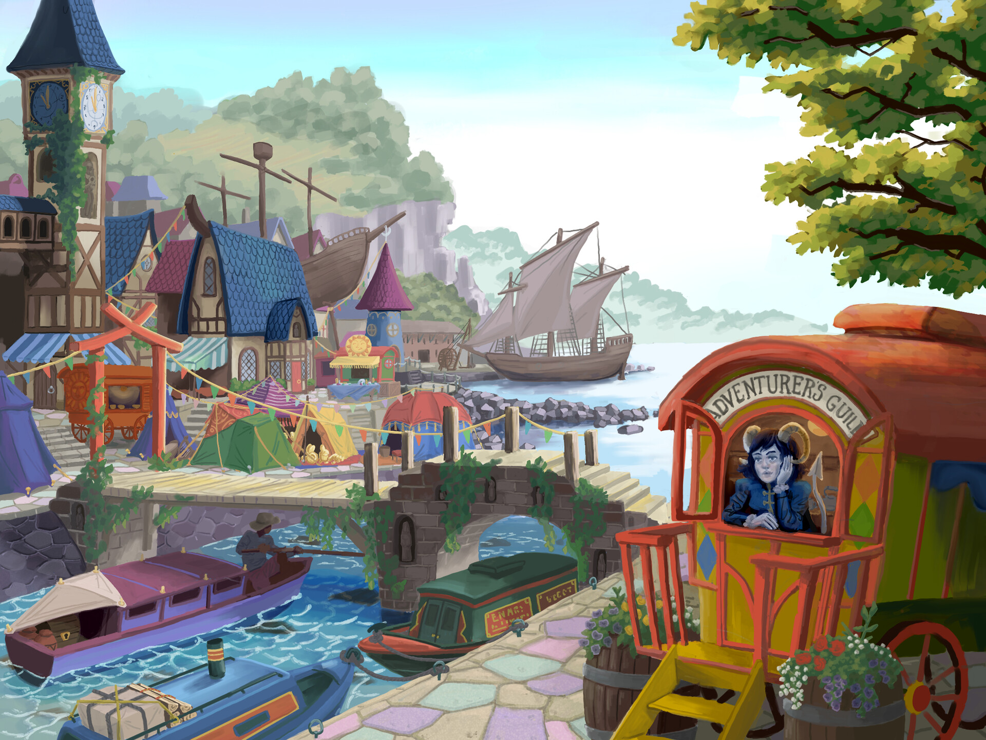 ArtStation - Riddleport Harbour