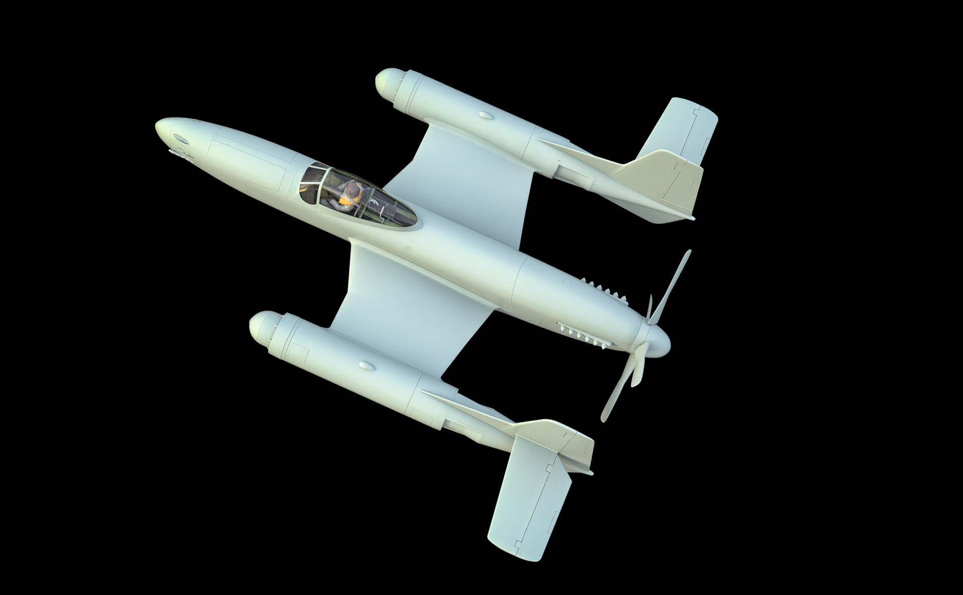 Dieselpunk alternative history artwork by SBD - North American P551