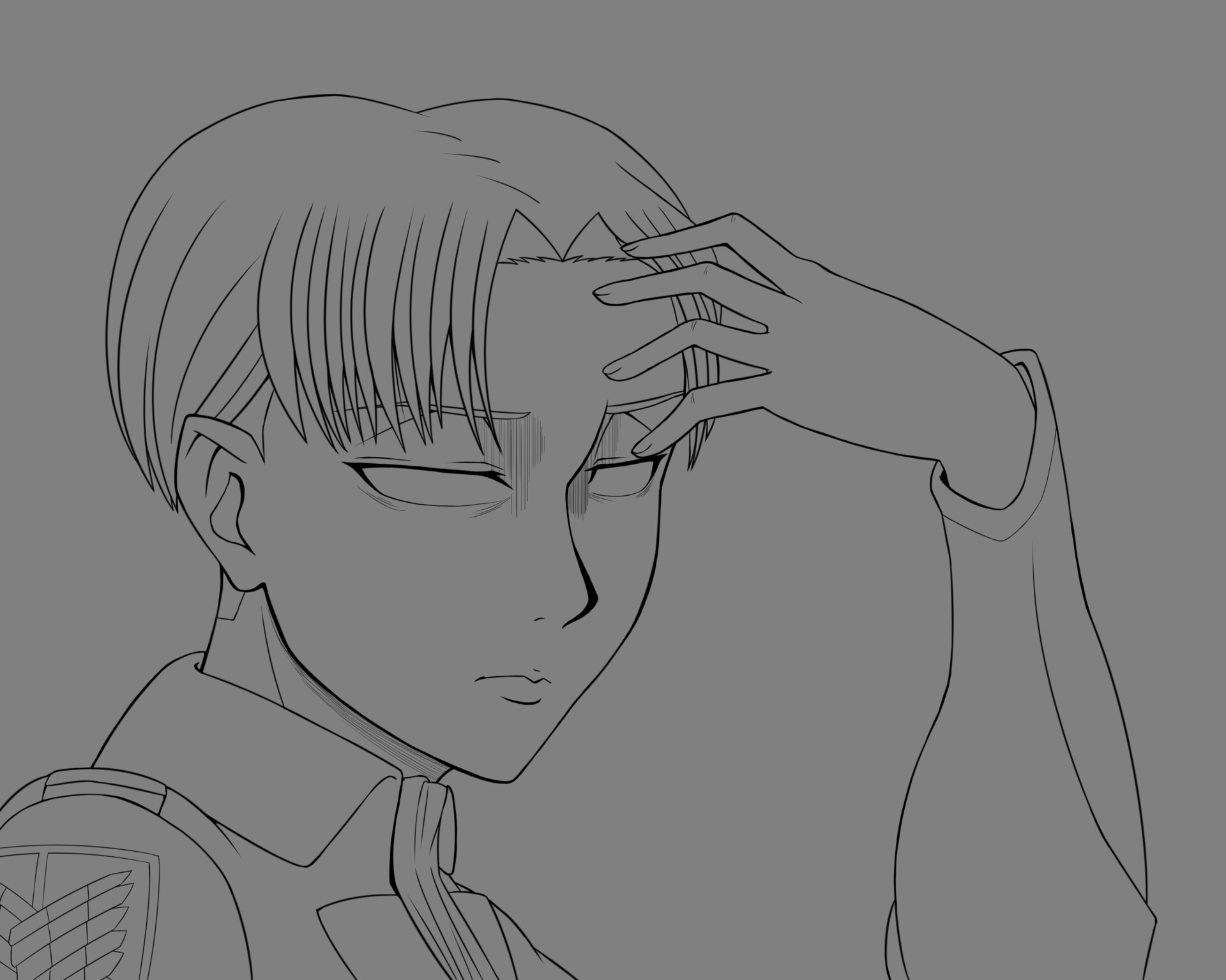 attack on titan levi coloring page