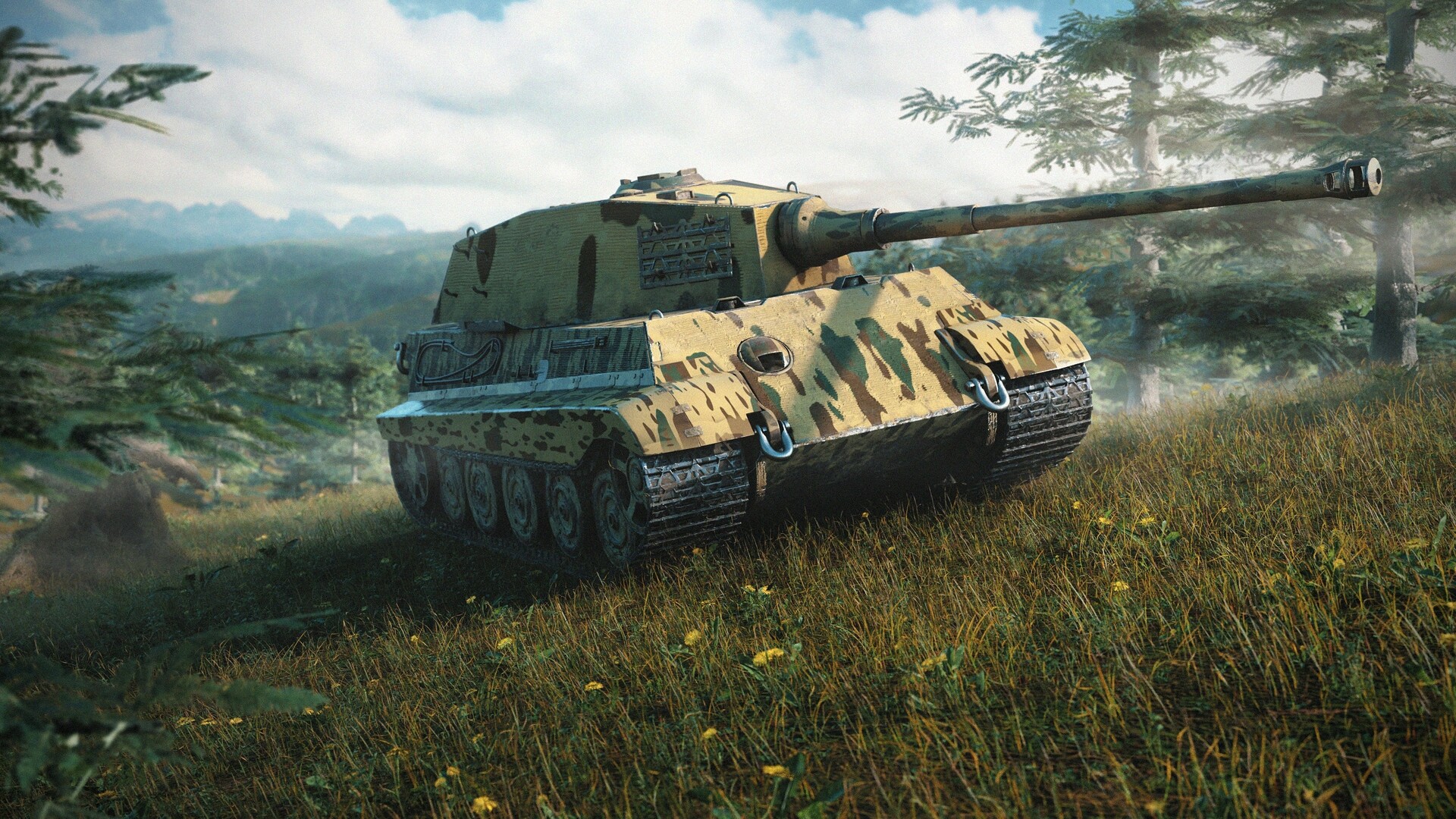 ArtStation - Tiger 2 on misty hill