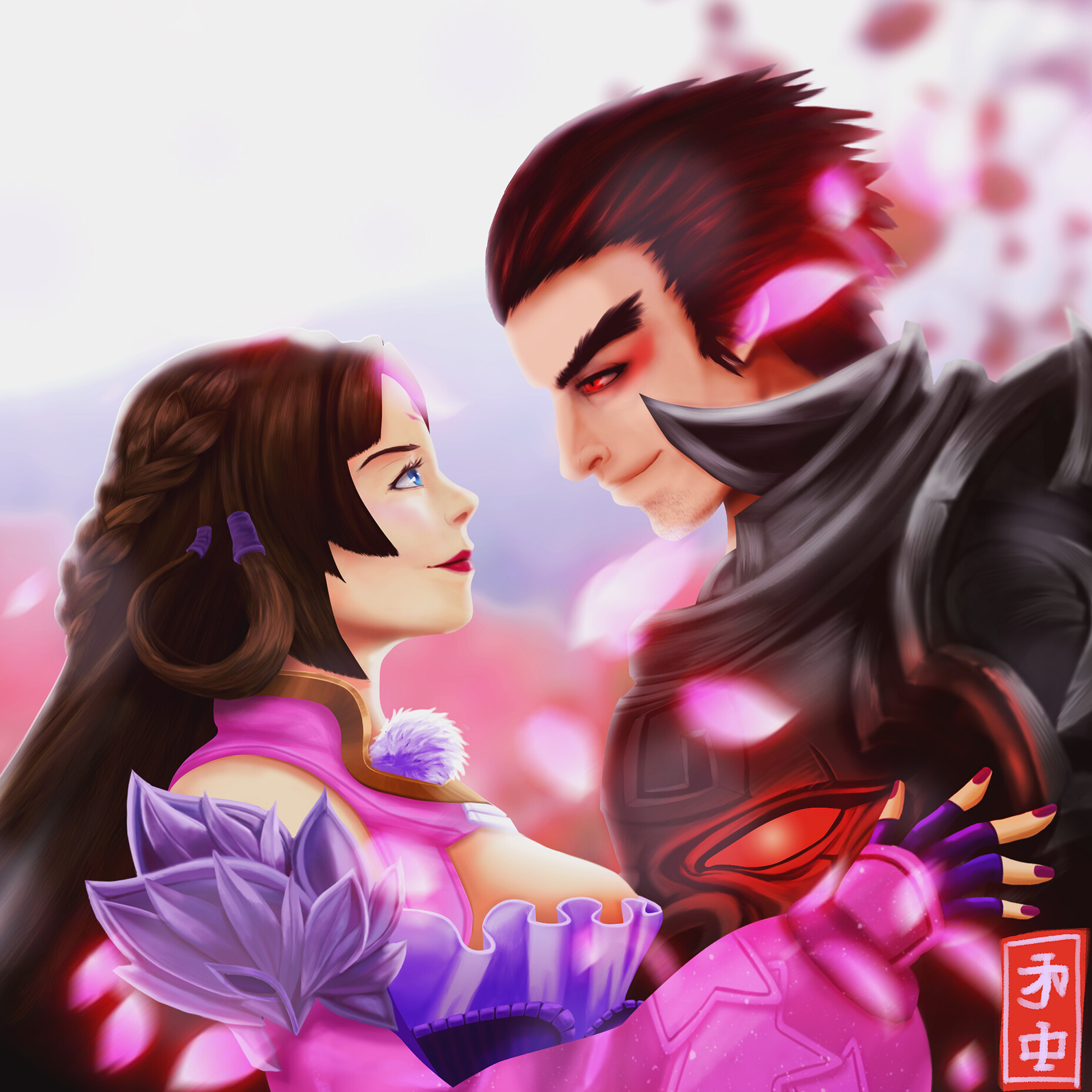 ArtStation - Arena of Valor (AoV) - Diao Chan x LuBu Fanart